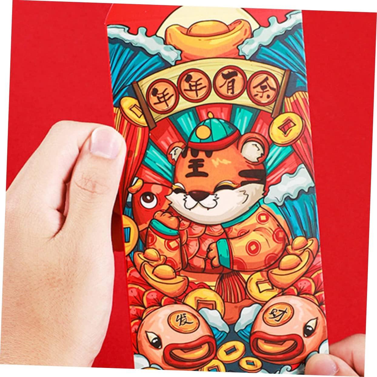 ABOOFAN 72 Pcs Year of The Tiger Red Envelope New Year Red Packet New ...
