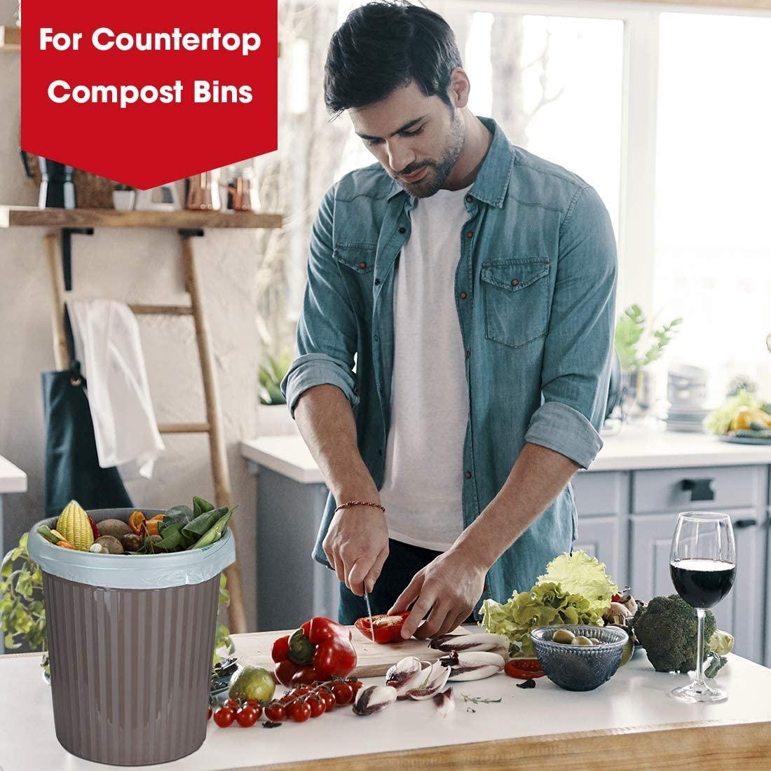 Primode 3 Gallon Compostable Trash Bags - 100 Count, 0.71 Mil Thickness ...