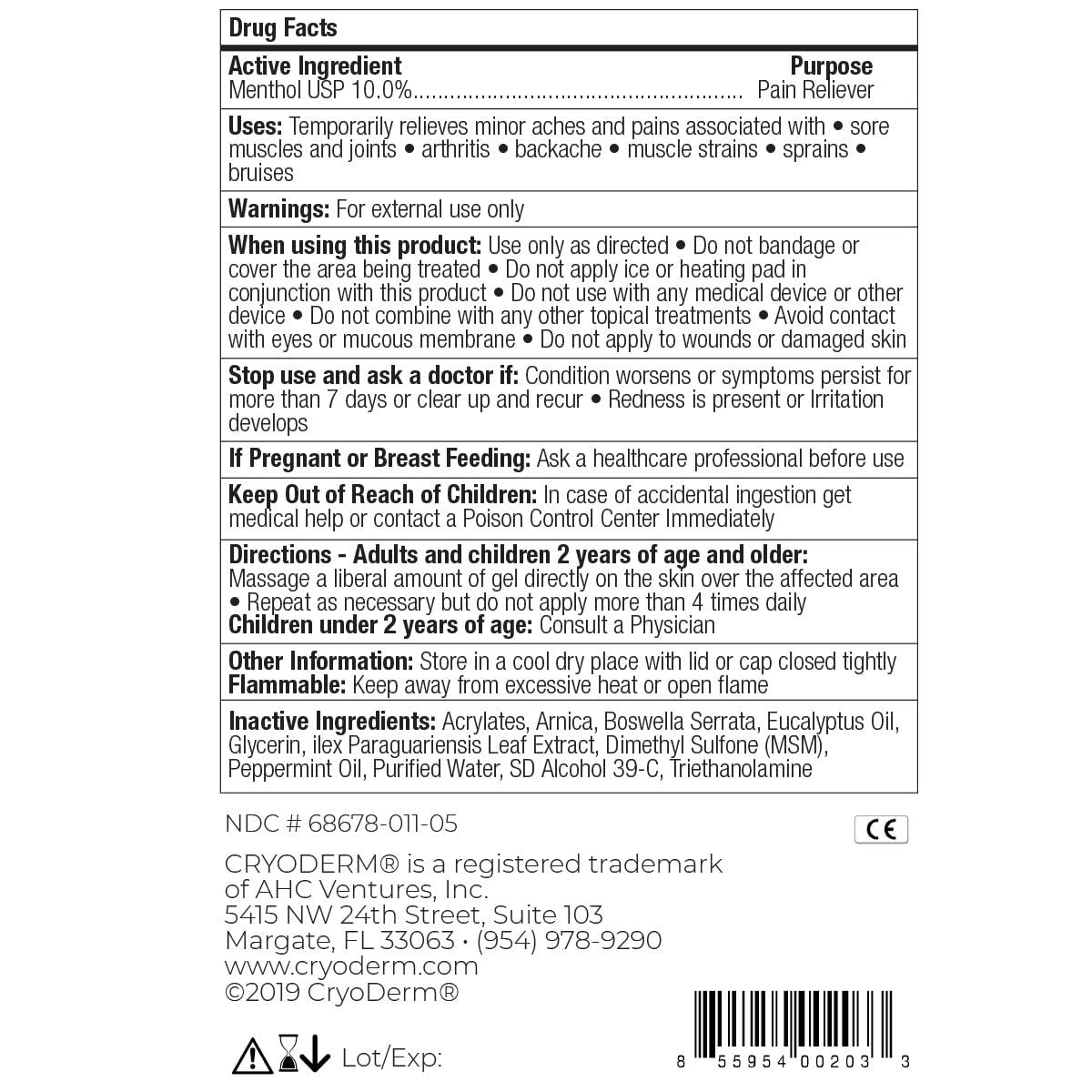 CryoDerm 4 oz Cold Therapy Spray - Fast Pain Relief | Buy Now with ...