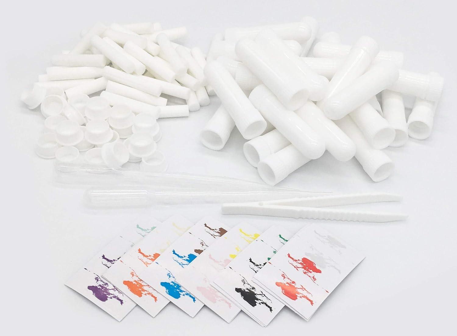 Zison Nasal Inhaler Tubes Kit - 24 Empty Tubes with Wicks, 36 Stickers ...