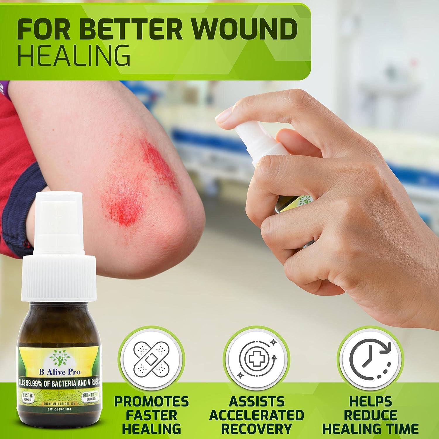B Alive Pro Antimicrobial Skin Repair Spray - Natural Non-Toxic First ...