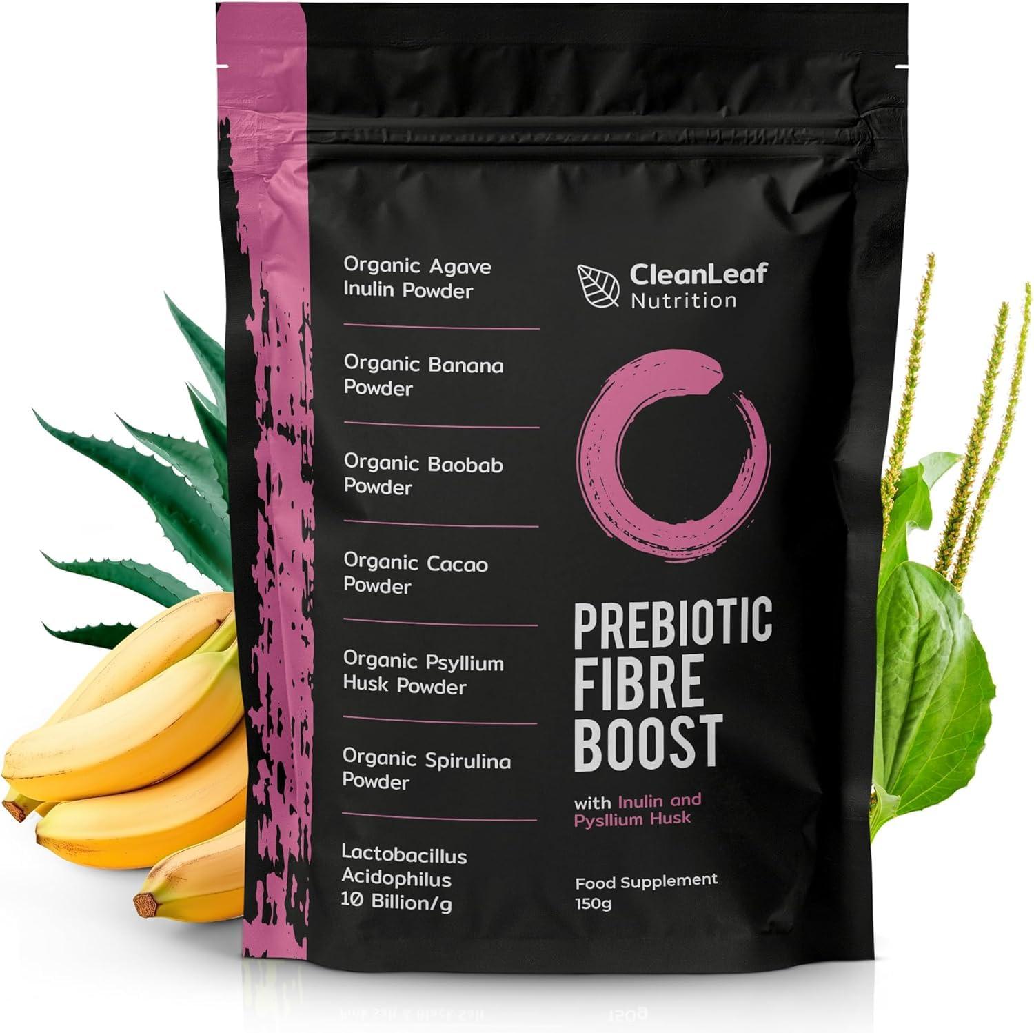 CleanLeaf Nutrition Prebiotic Fibre Boost - High-Fiber Supplement with ...