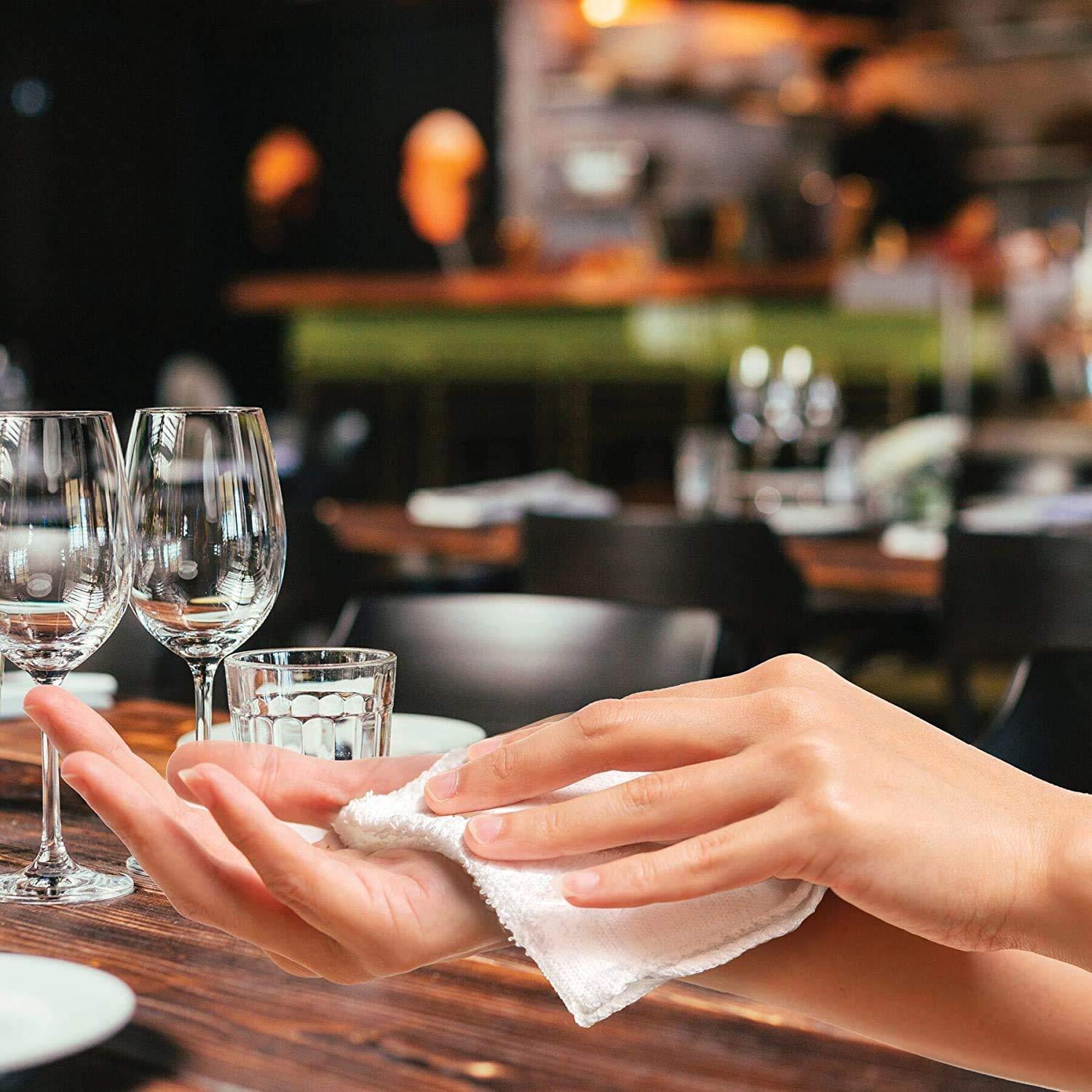 FabbPro Oshibori Moist Terry Cotton Refreshment Towels - 50 Pack 8x8 ...