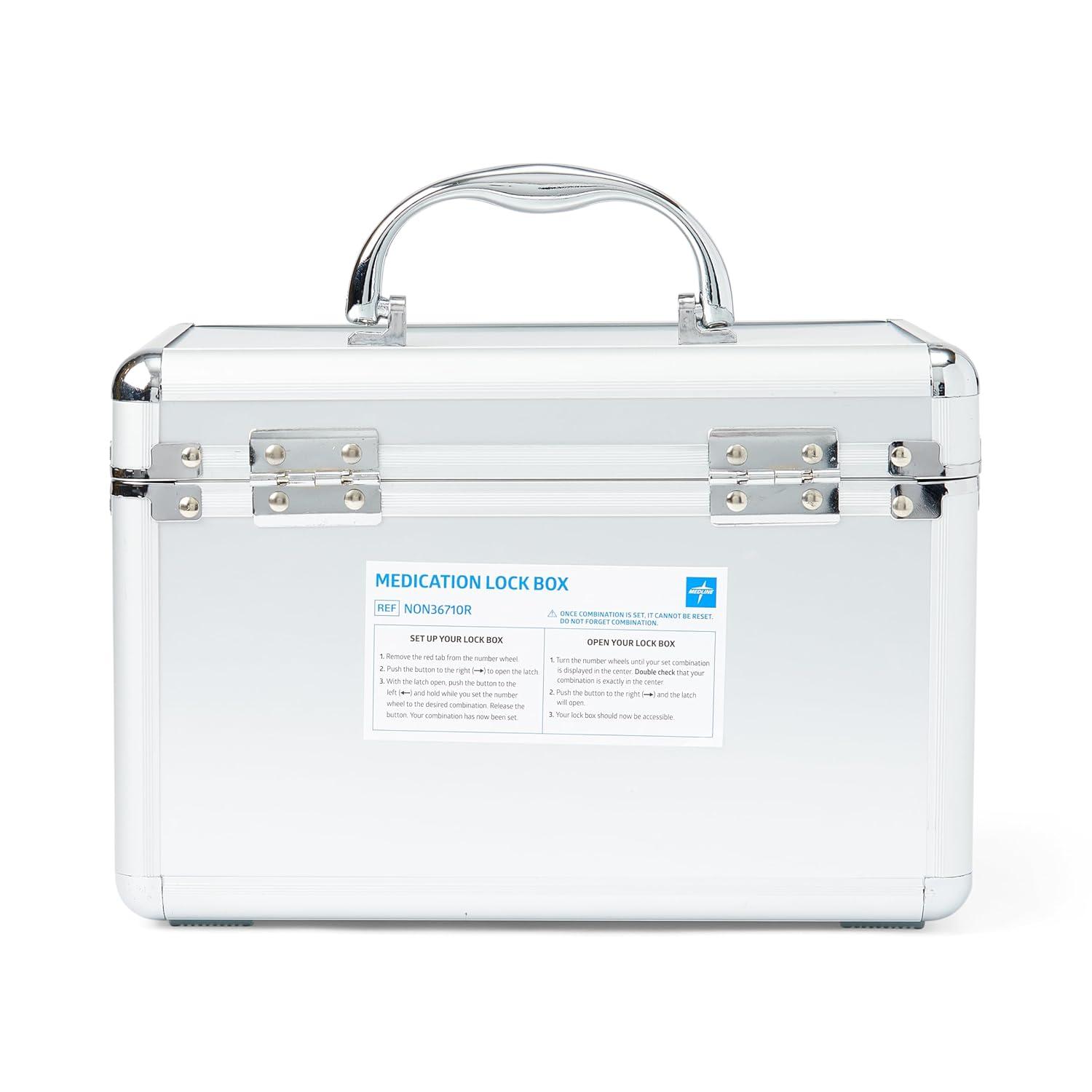Medline Medication Lock Box - Secure Storage for Prescription ...