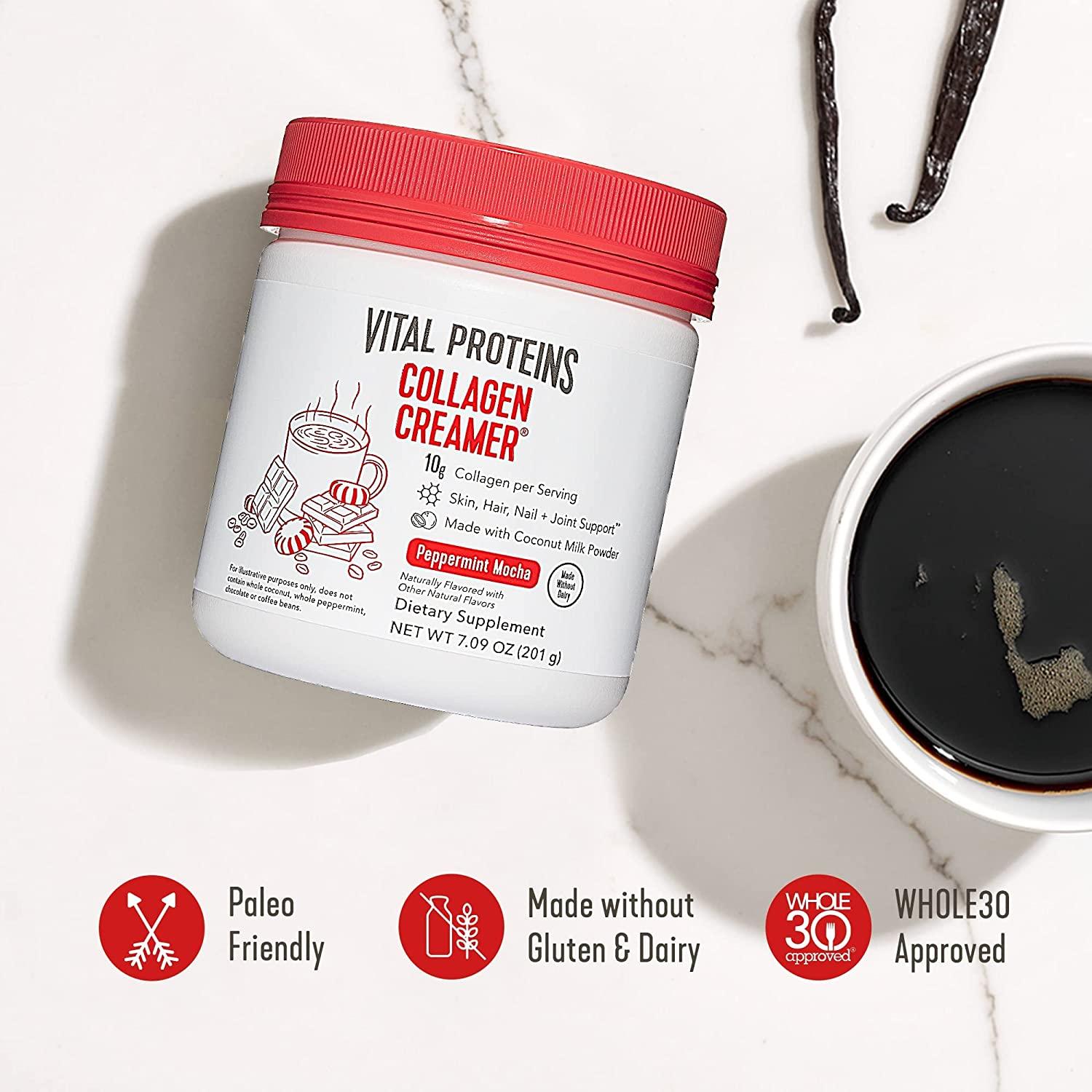 Vital Proteins Collagen Creamer Peppermint Mocha - 7.09 oz (201 g ...