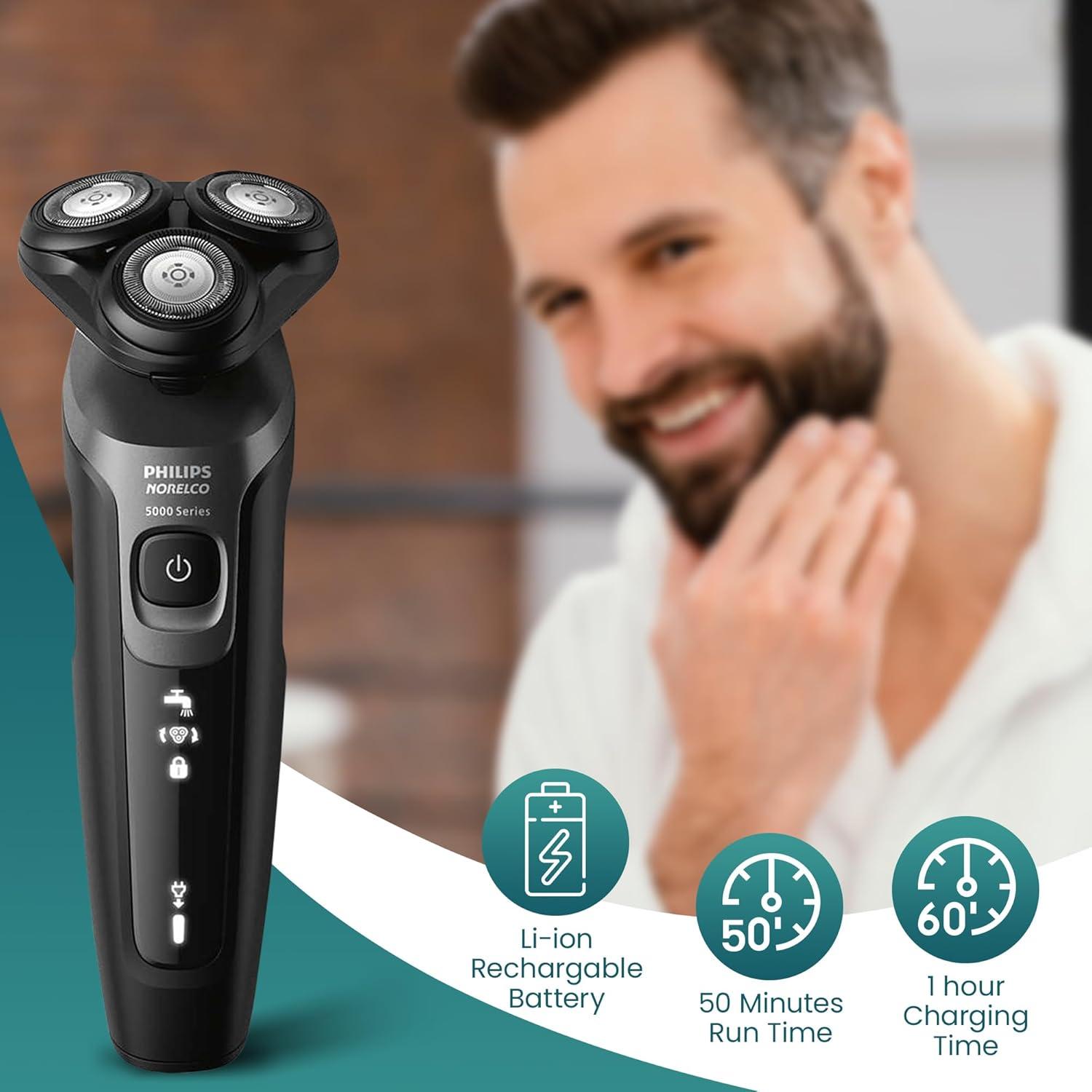 Buy PHILIPS Norelco Electric Shavers for Men - Rechargeable AquaTouch Wet & Dry with Comfort Cut ...