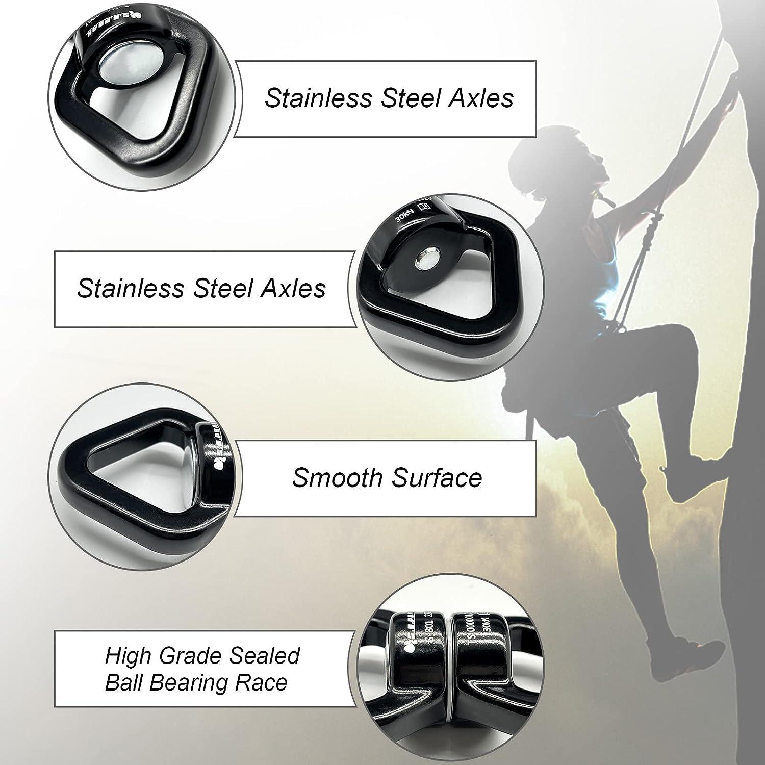 S.E.PEAK 30kN Swing Swivel CE Certified Safe Hook | 360 Rotational Device for Tree Swing, Rock ...