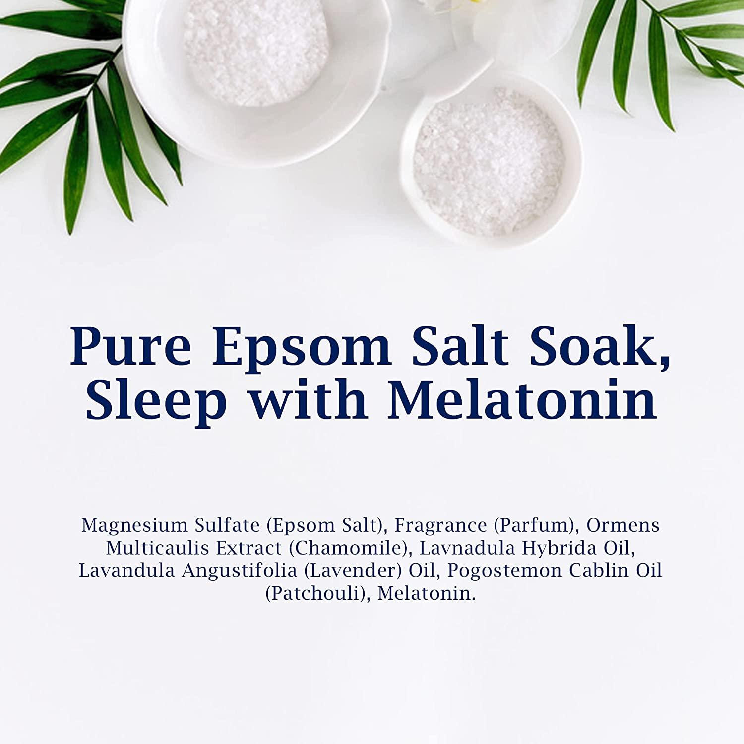 Dr Teal's Pure Epsom Salt Melatonin Sleep Soak 3 lb - Pack of 4 ...