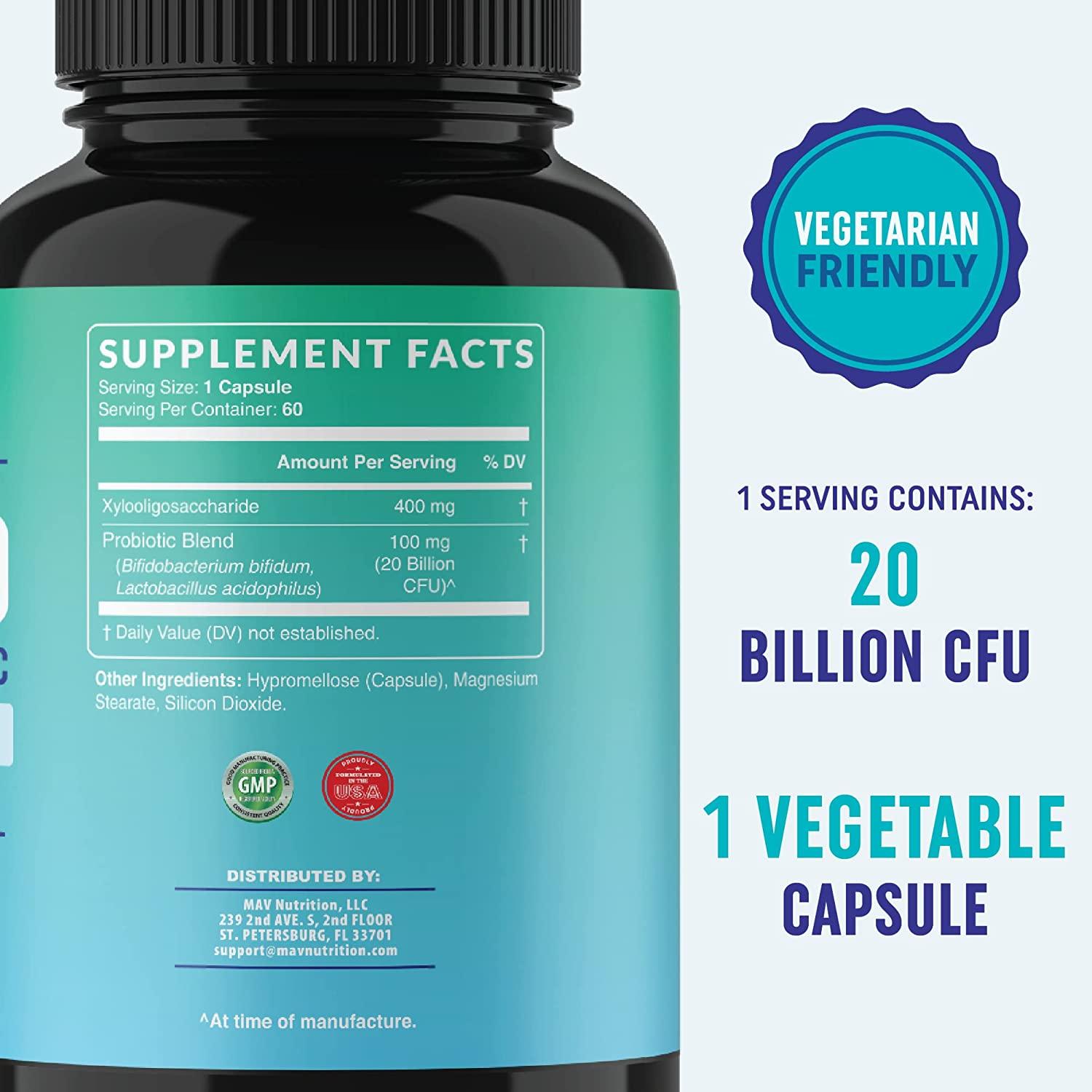 Synbiotic Probiotic & Prebiotic Capsules for Digestive Health ...