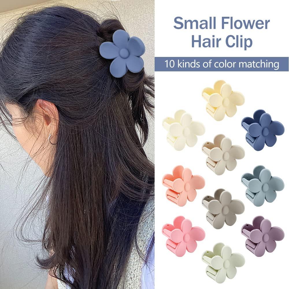 inSowni 20 Pack Small Plastic Flower Hair Claws Clips Barrettes ...