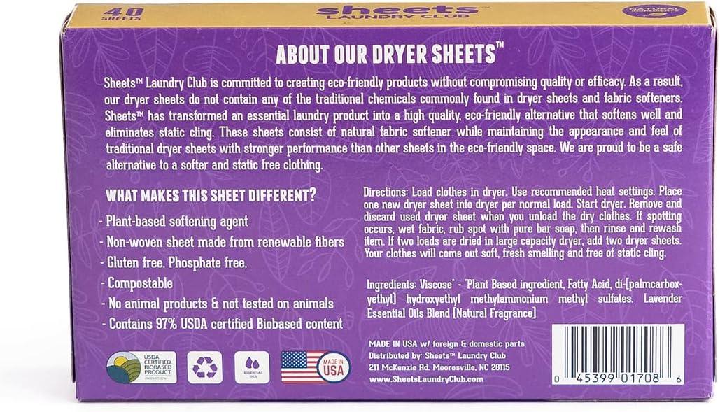 Premium Laundry Detergent Sheets - Fresh Linen & Lavender Scent ...