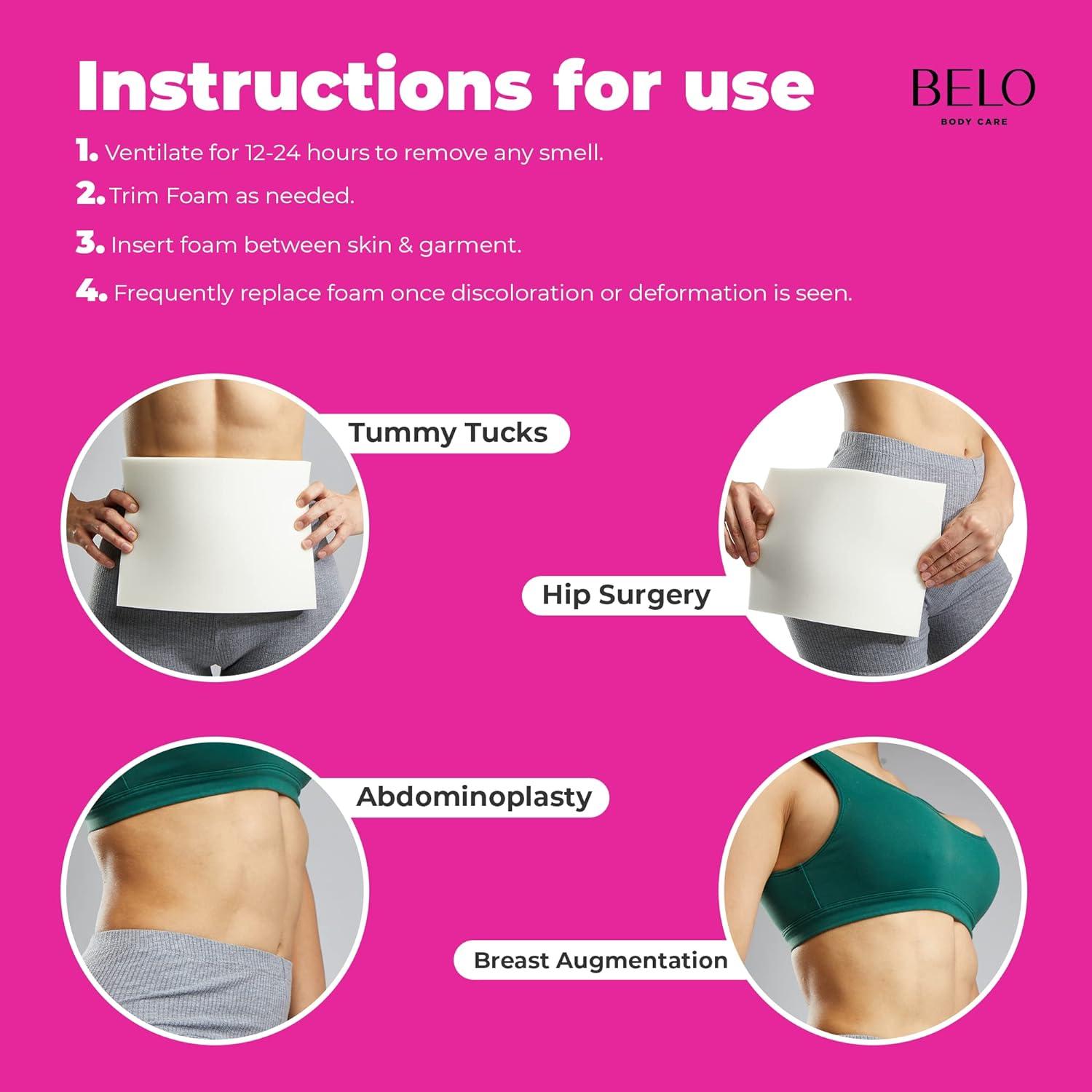 Belo Body Care Ab Lipo 5 Pack Professional Foam Pads for Liposuction ...