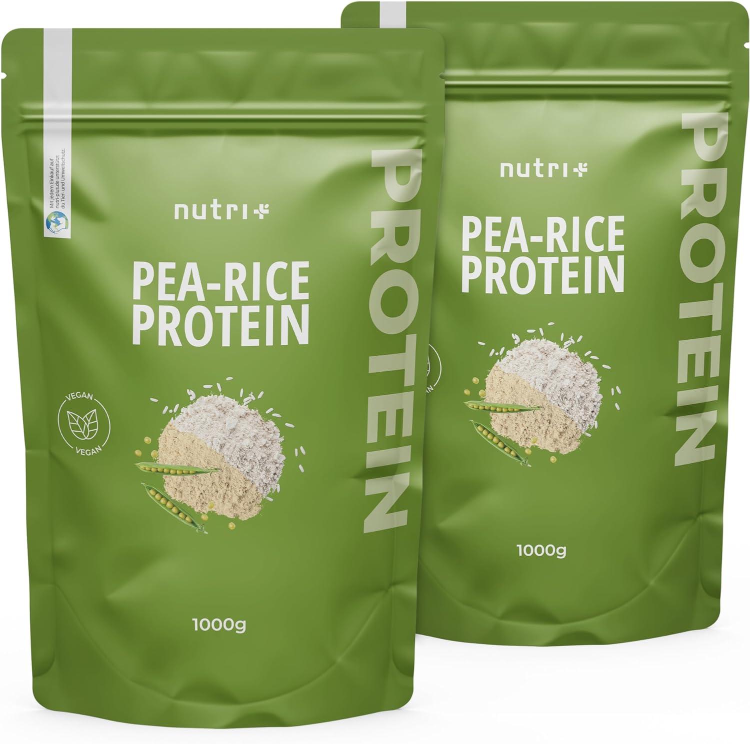 Nutri+ Vegan Protein Powder - Soy-Free Vanilla 1000g | Gluten Lactose & Sugar-Free Pea Rice ...