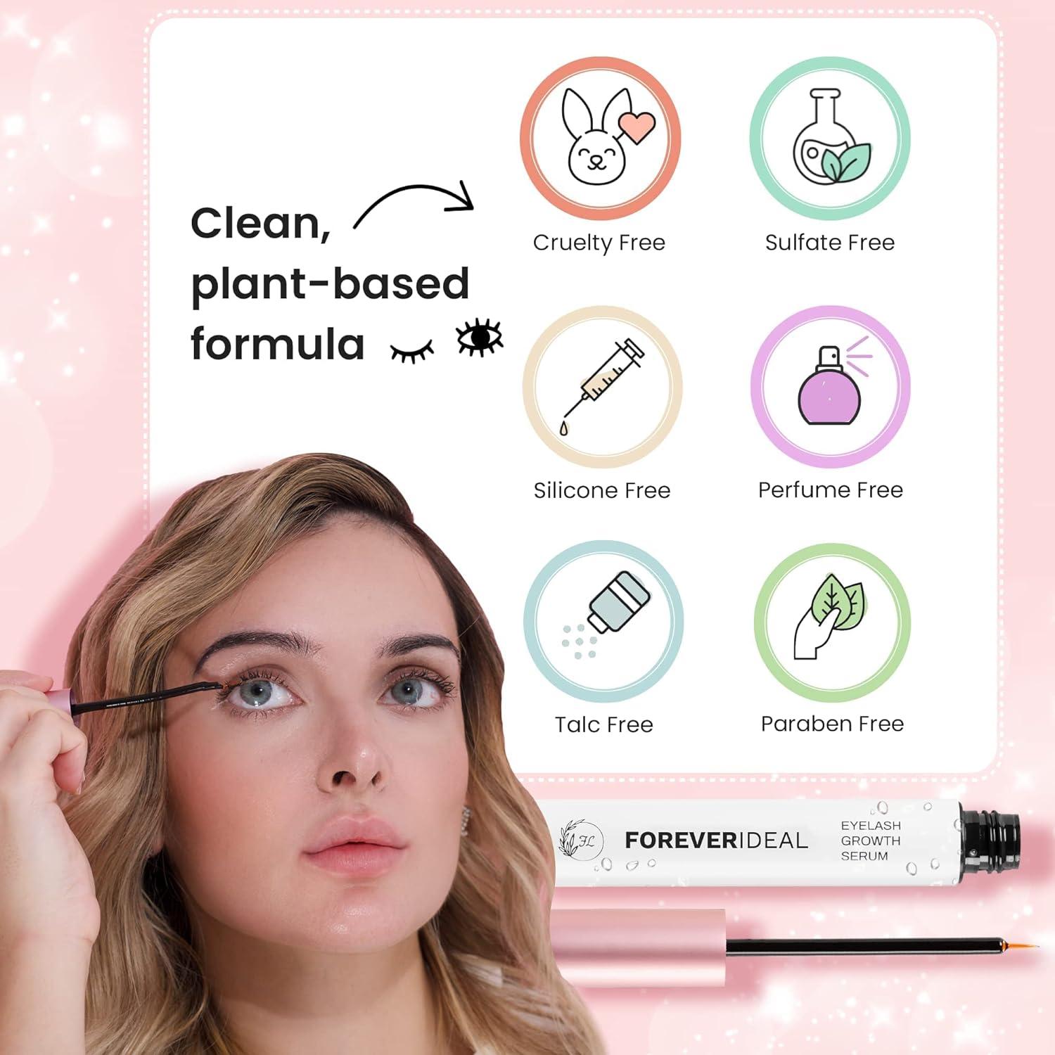 Forever Ideal Eyelash Growth Serum Multi Pack (3) For Fluffy Thick ...