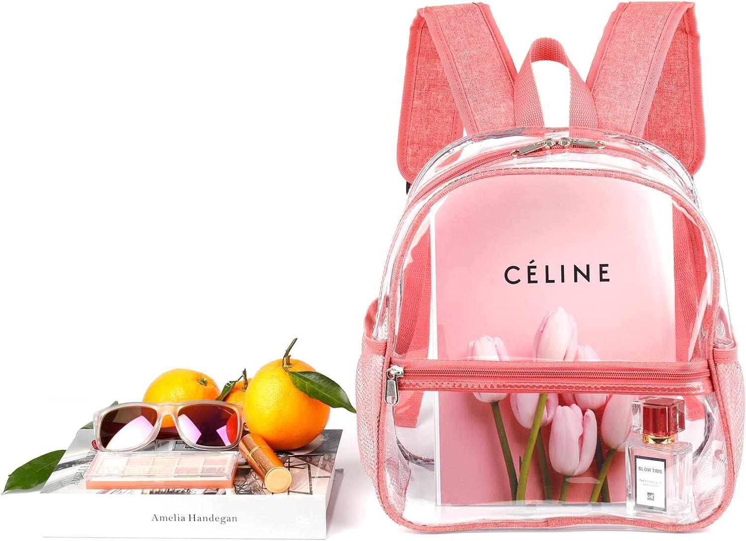 Cute Pink Clear Stadium Approved Mini Backpack - 12x12x6 | Buy Now with ...