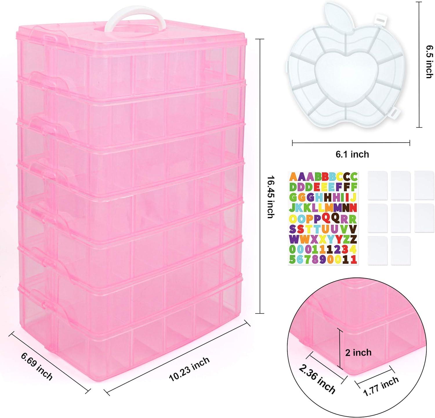 INSCRAFT 7-Layer Stackable Storage Container with 70 Adjustable ...