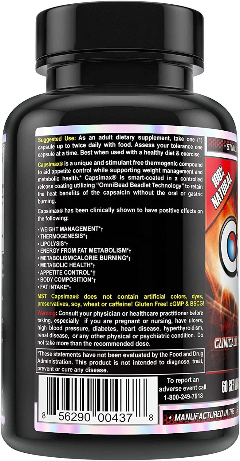 Capsimax 100mg V Capsules - 60 Servings | MST Clinically Dosed Weight ...