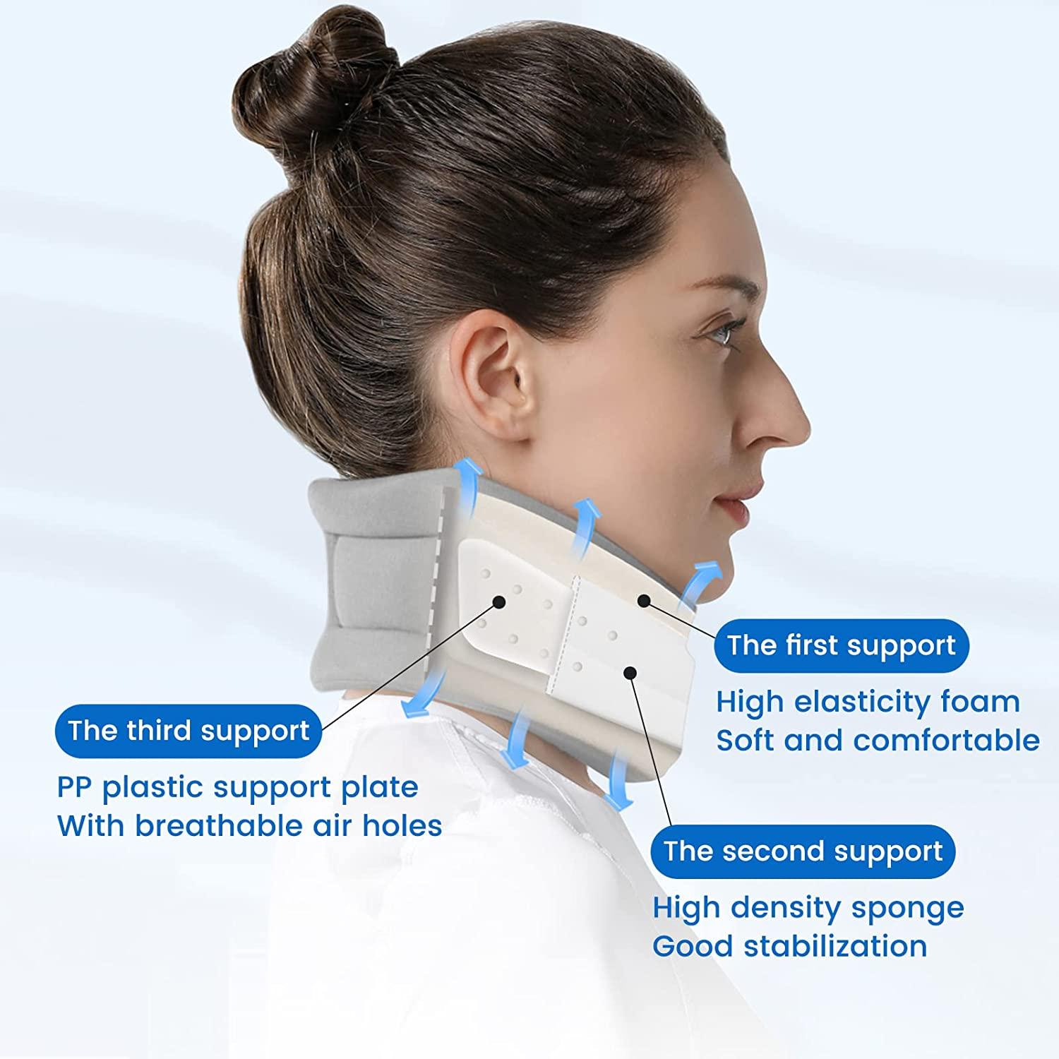VELPEAU Neck Brace for Neck Pain and Support - Soft Cervical Collar for ...