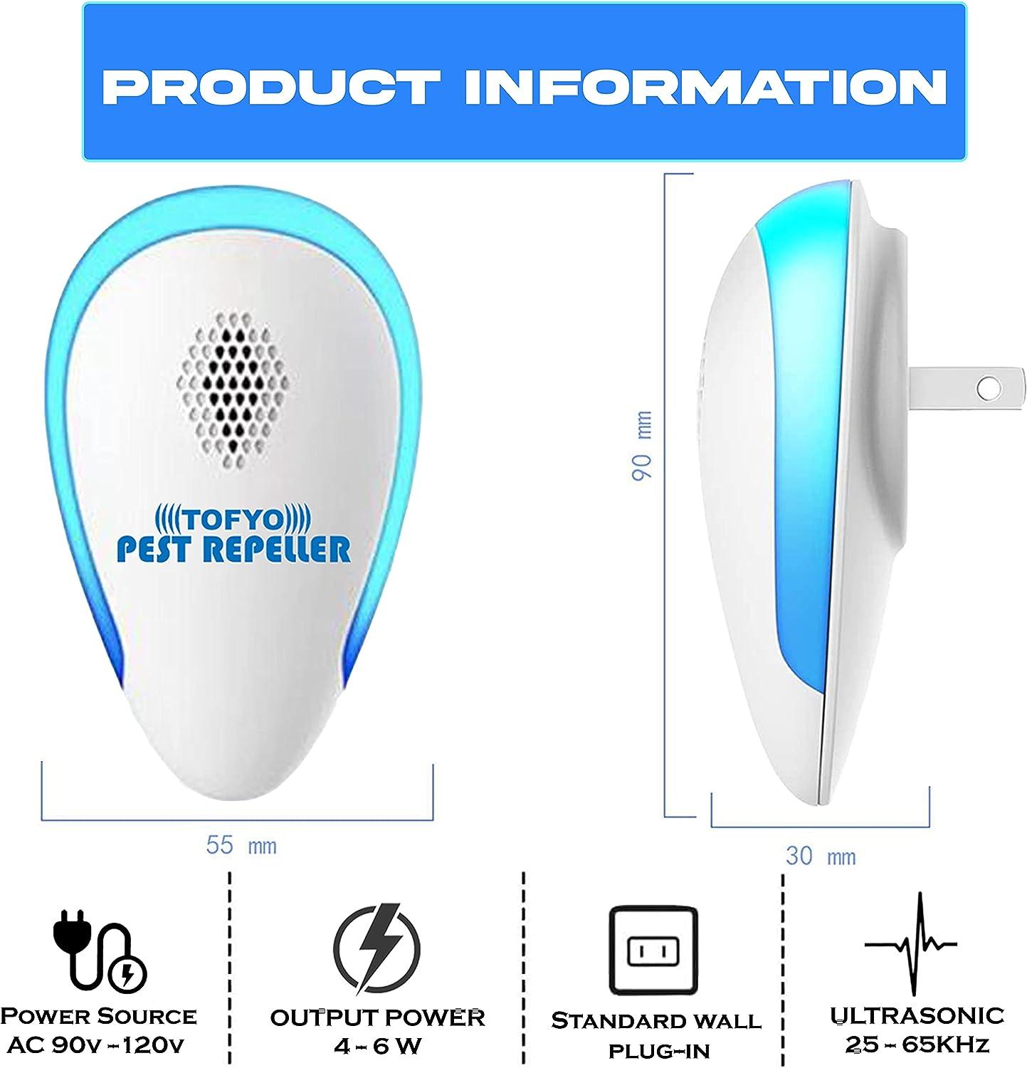 7 Pack Ultrasonic Pest Repeller Indoor - Dual Chip System for Humans ...