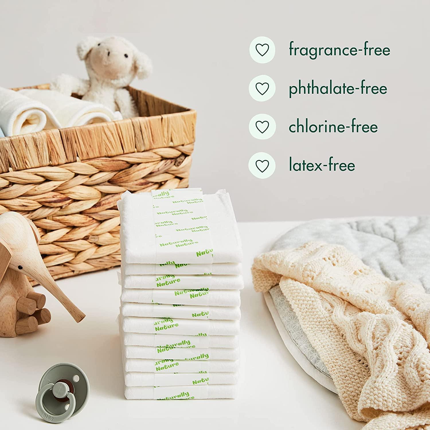 Naturally Nature Overnight Diaper Doubler Booster Pads with Adhesive ...
