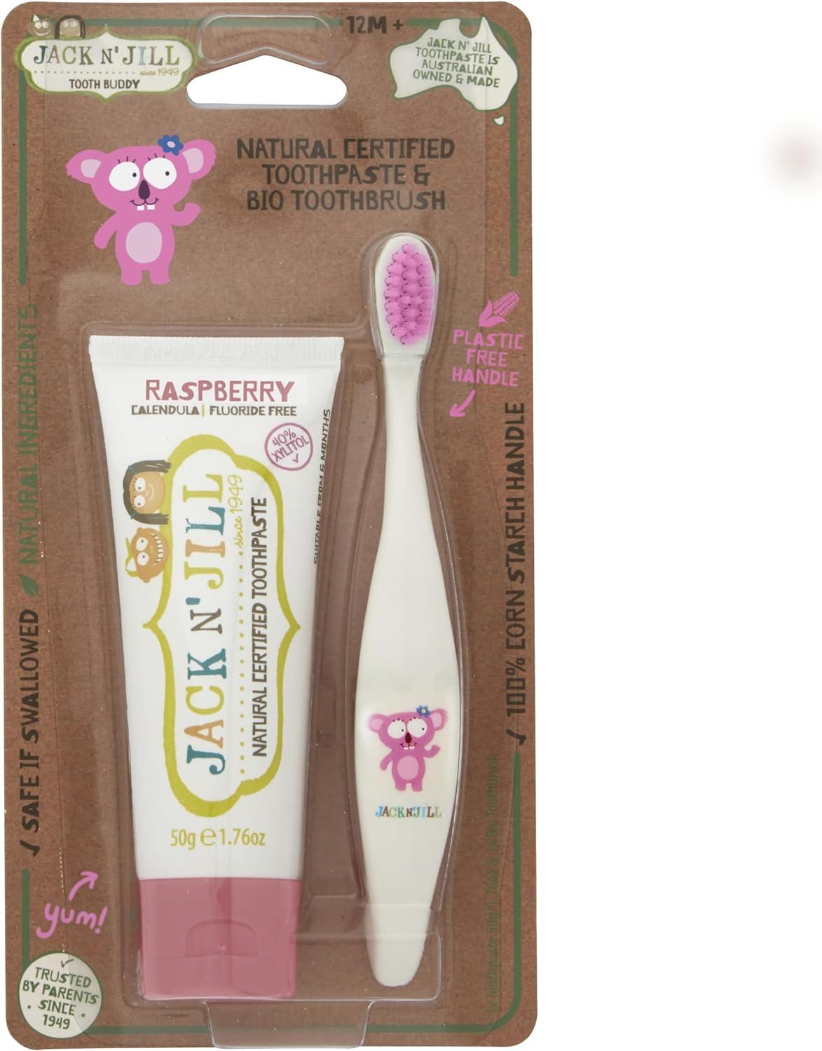 Jack N' Jill Tooth Buddy Raspberry Toothpaste and Toothbrush Set ...