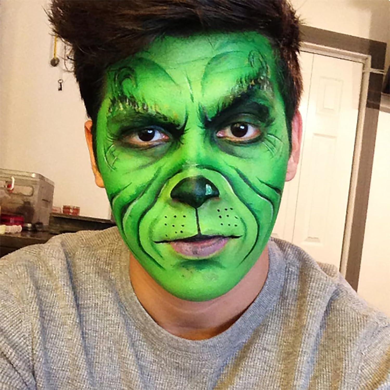 Mysense Light Green Face Body Paint 0.6OZ - Non-toxic Water Based Cream ...