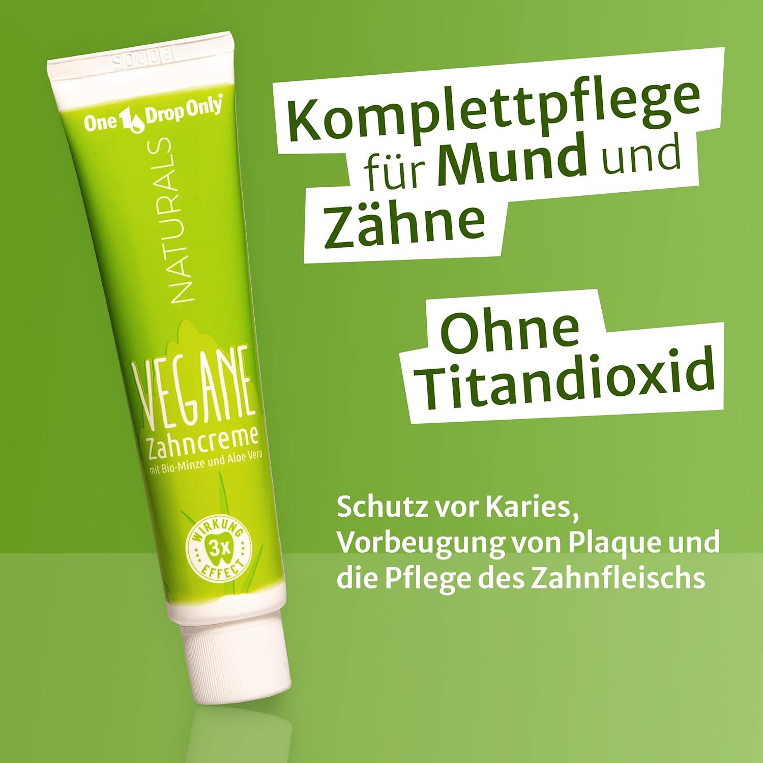 One Drop Only Naturals: Organic Mint & Bio-Aloe Vera Vegan Toothpaste ...