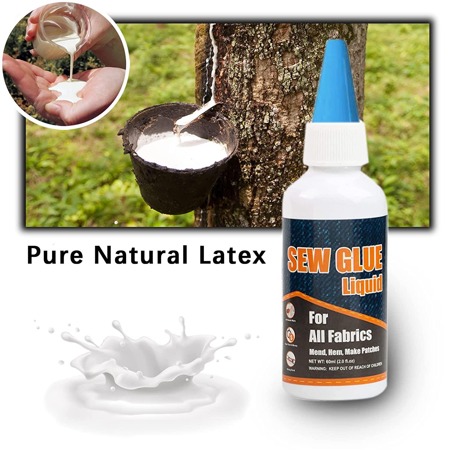 Plextone Quick Bonding Sew Glue - 1 Min Fast Dry Liquid Latex Adhesive ...