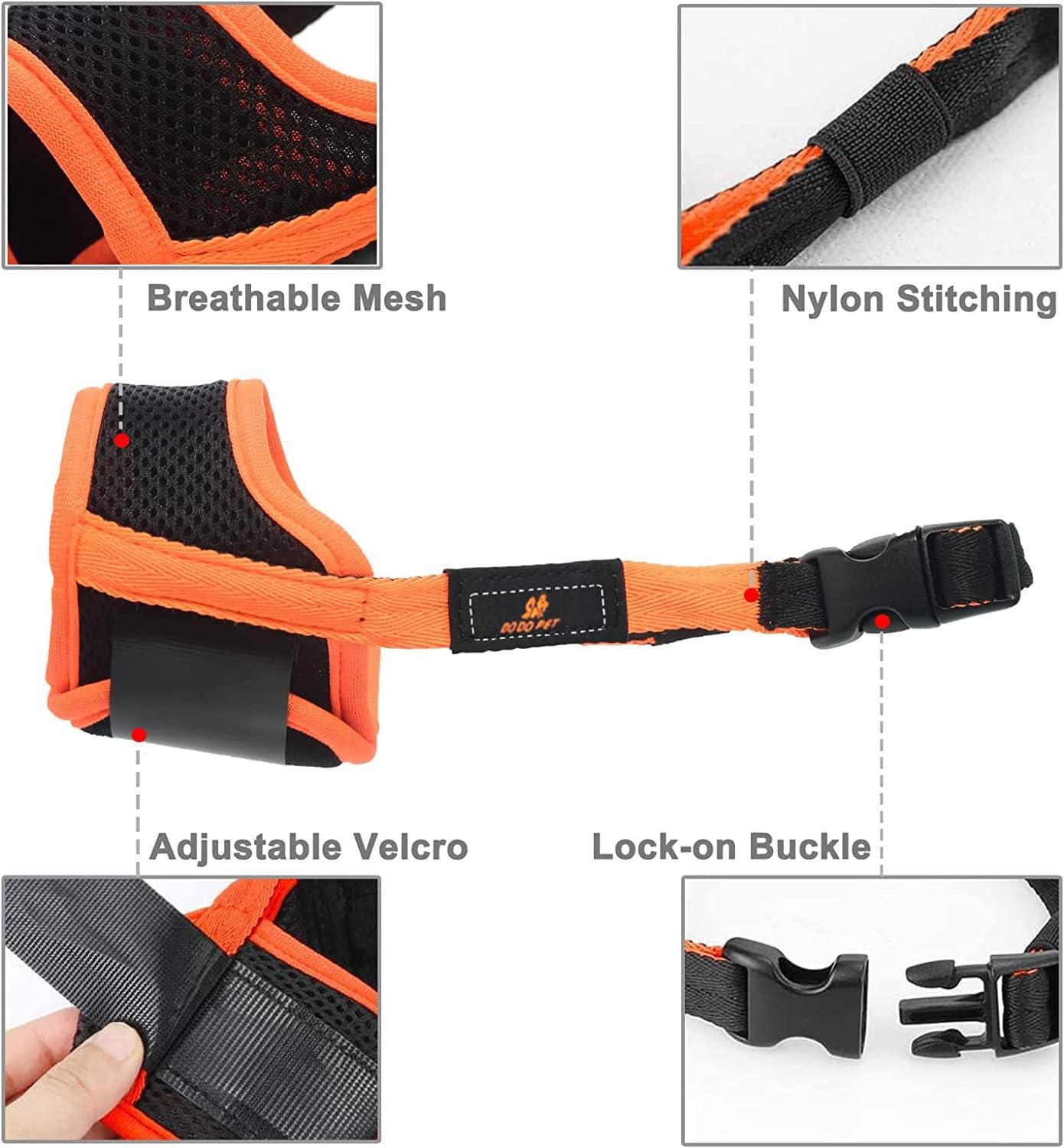 Adjustable Dog Muzzle with Velcro Fastener - Safe for Barking & Chewing - Breathable Mesh ...