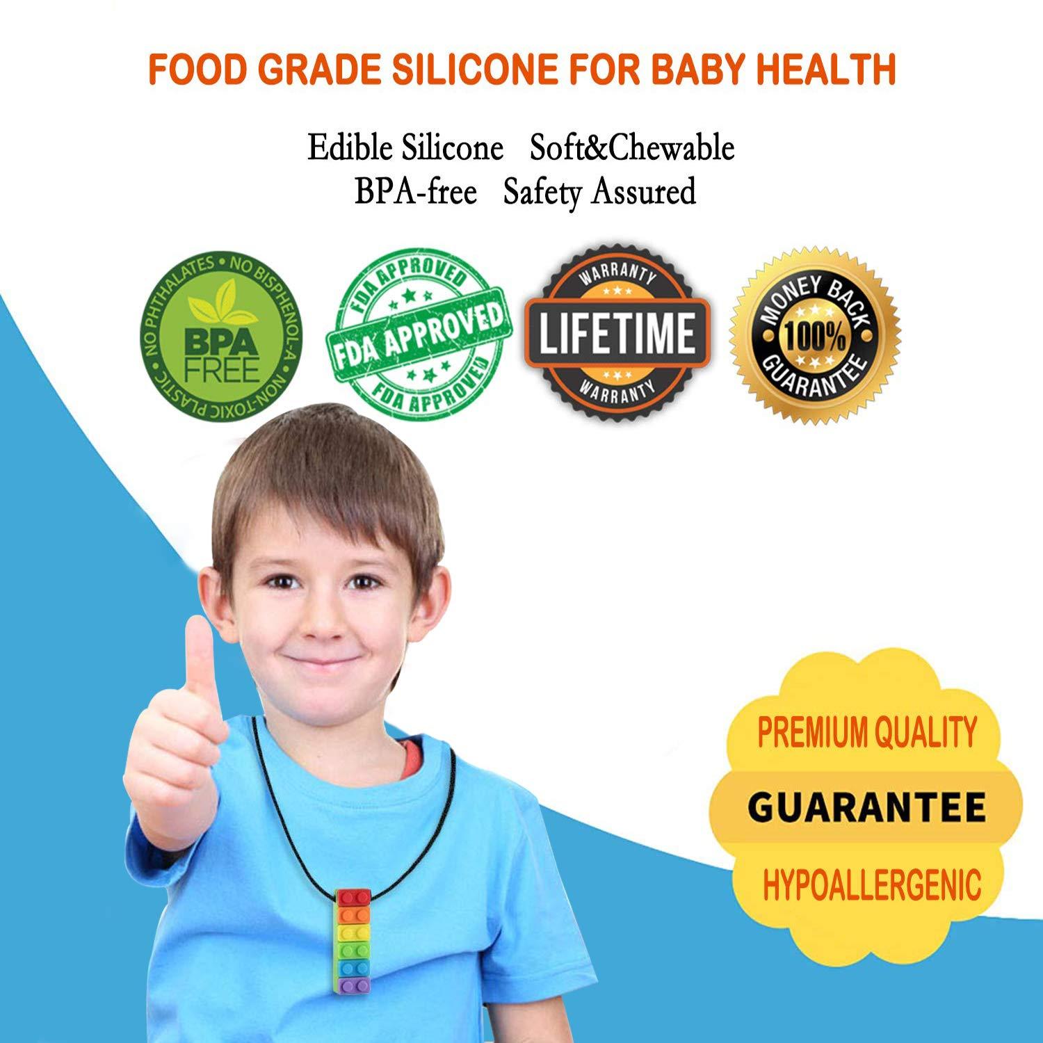 3 Pack Sensory Chew Necklace for Kids with Autism ADHD - BPA-Free ...