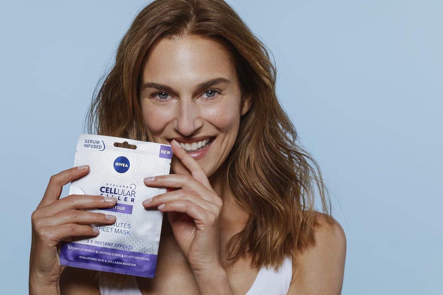 NIVEA Hyaluron Cellular Filler Face Mask - Anti-Fold Contour Mask | 10 ...