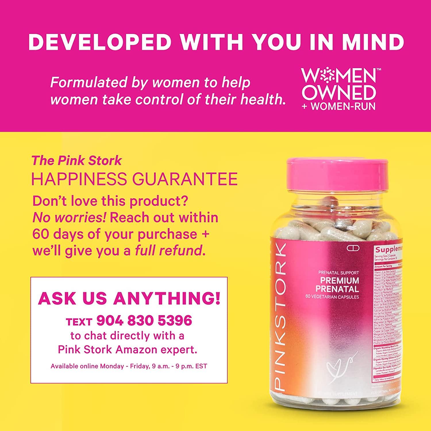 Pink Stork Premium Prenatal Vitamins - Organic Whole Food Ingredients ...