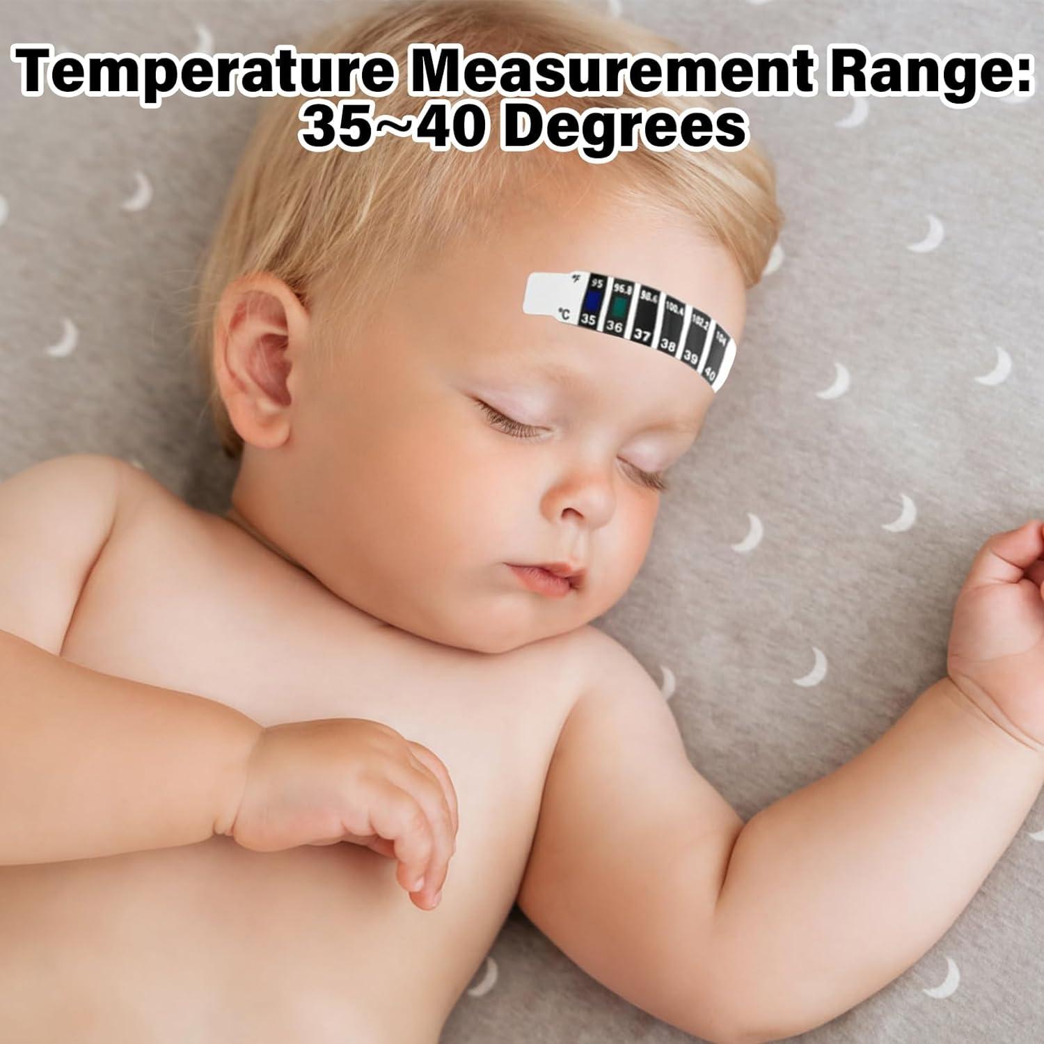 Forehead Thermometer Strips - 20 PCS Quick Read Reusable Forehead Head ...