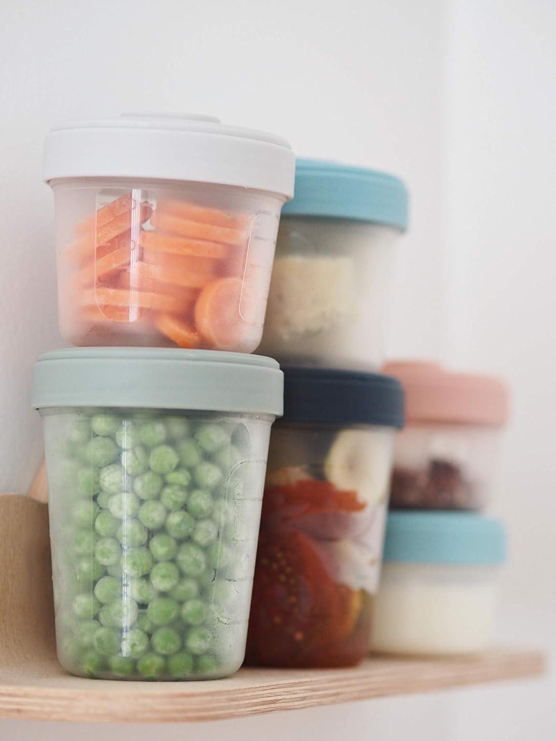 Beaba Set of 4 Interlocking Stackable Storage Pots | 100% Airtight ...