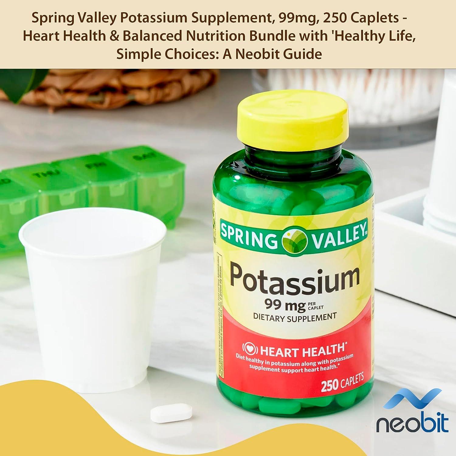 Spring Valley Potassium Gluconate 99mg Dietary Supplement - Heart ...