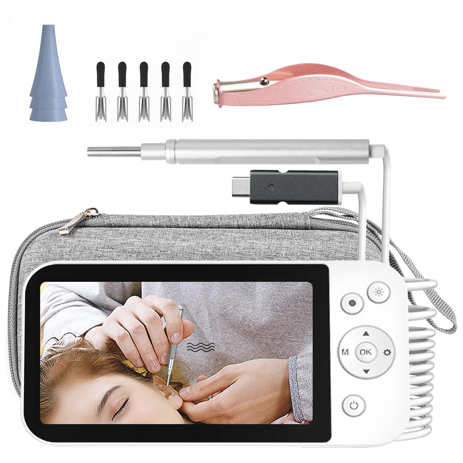 AMTORIN Ear Wax Removal Camera 5 IPS Screen, 3.2mm Diameter, High-Res ...
