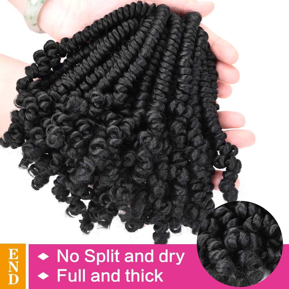 6 Packs Short Bob Spring Twist Crochet Hair 6 Inch - Pre-looped Passion ...