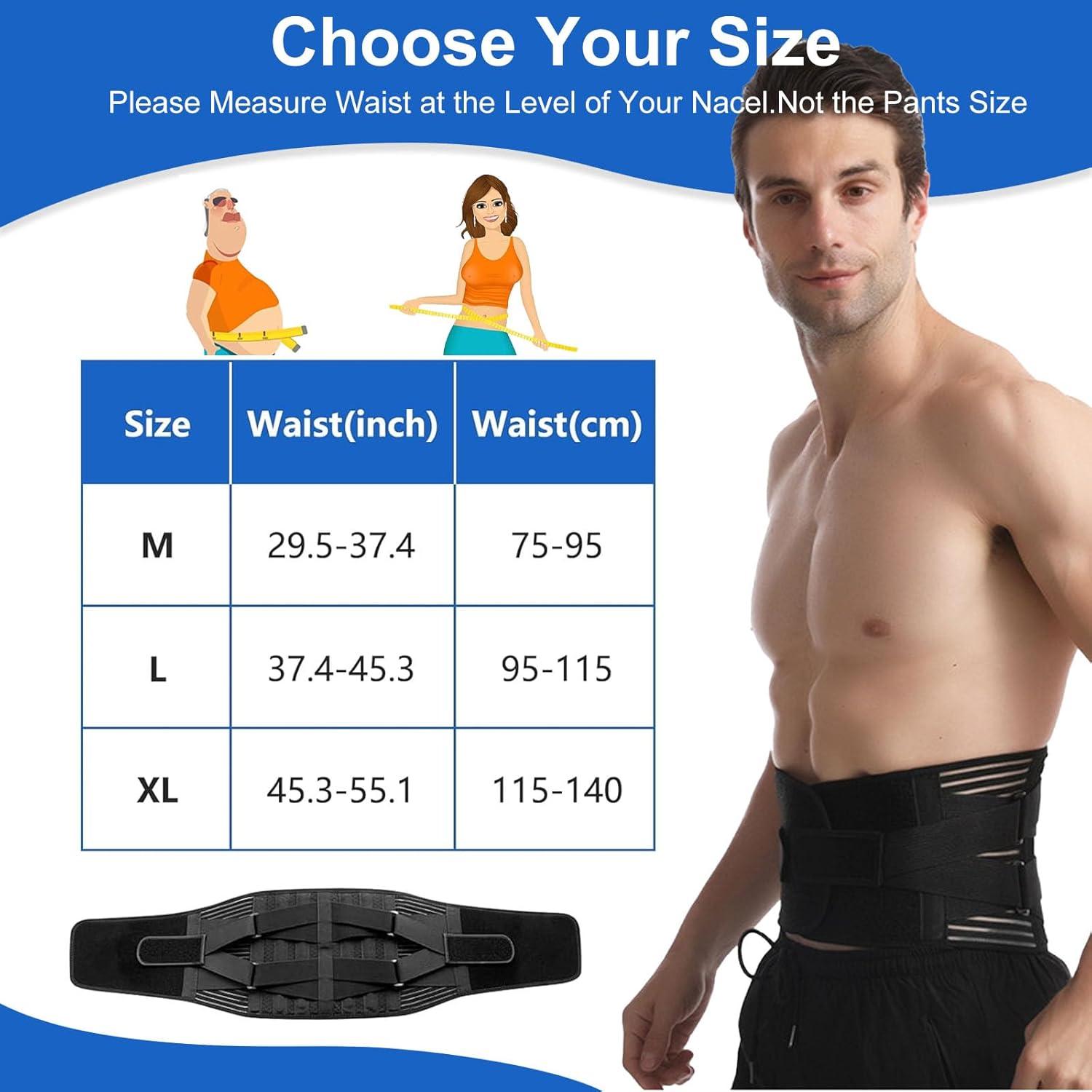 Back Support Adjustable Lumbar Brace With Anti-Skid Design Lightweight ...