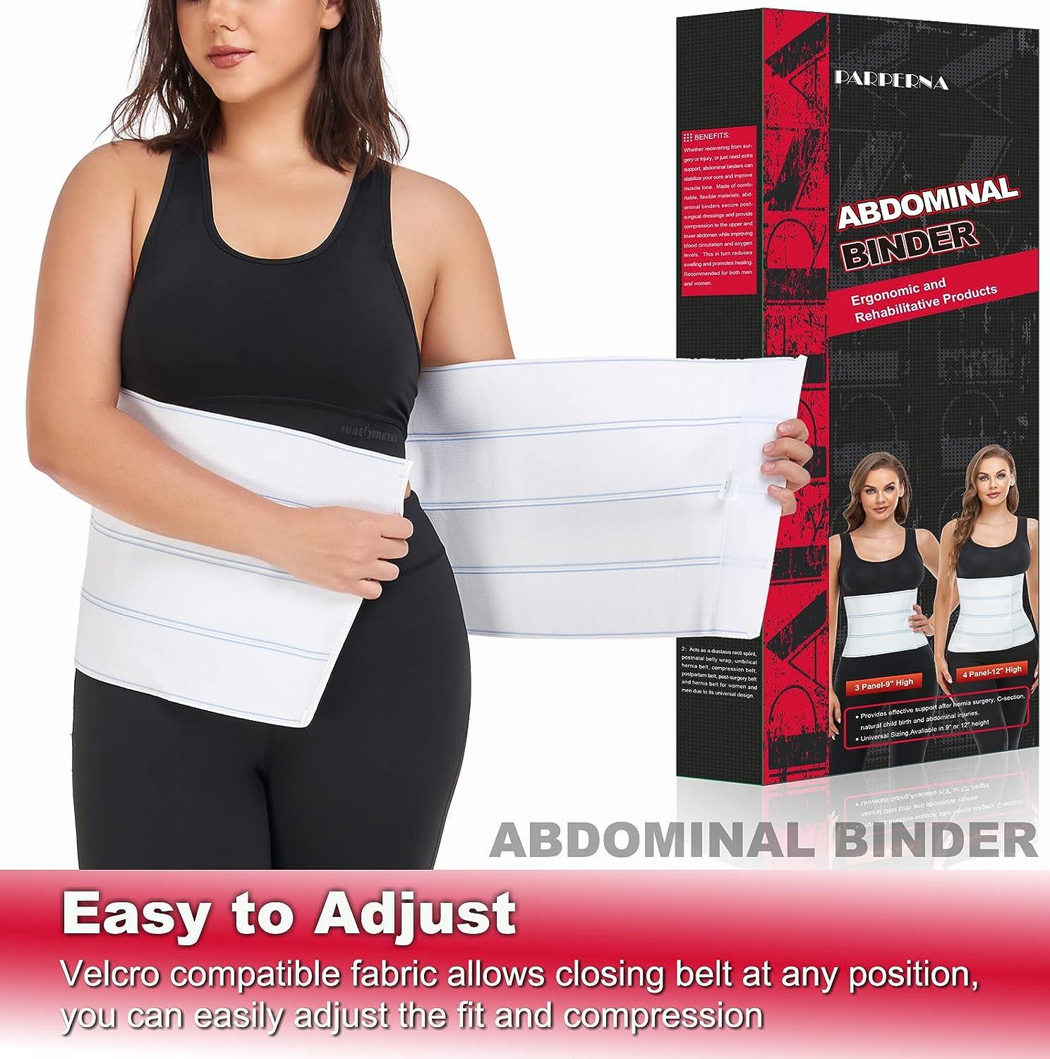 Abdominal Binder Lower Waist Support Belt - Post-Surgical Compression ...