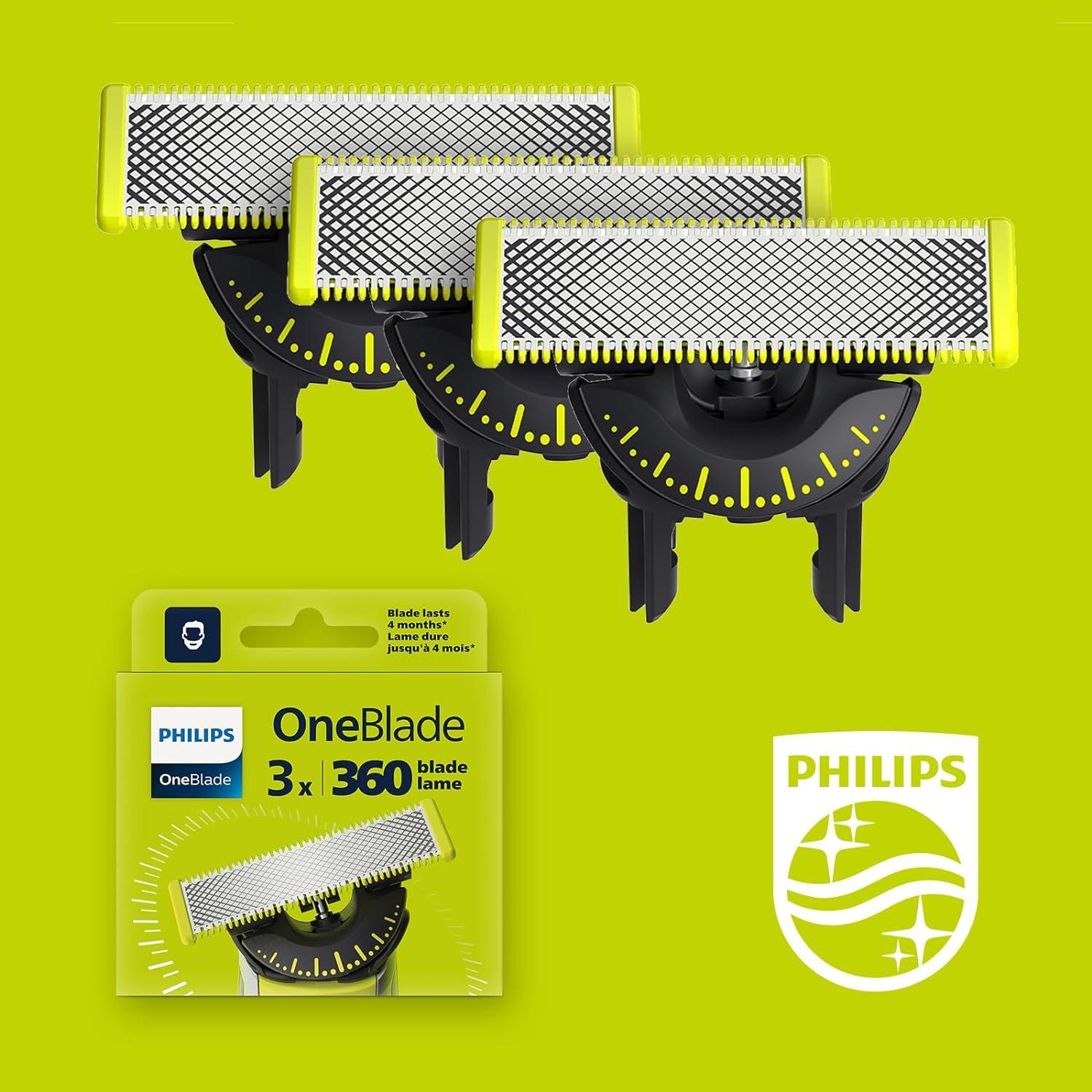 Philips OneBlade 360 Original Substitute Blades - 3 Pack (QP430/60) for ...