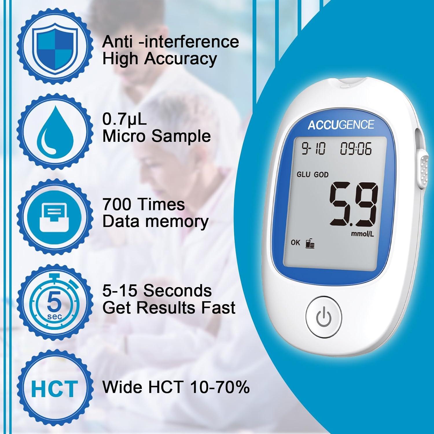 ACCUGENCE 3in1 Multifunction Test Kit | Blood Glucose, Uric Acid ...
