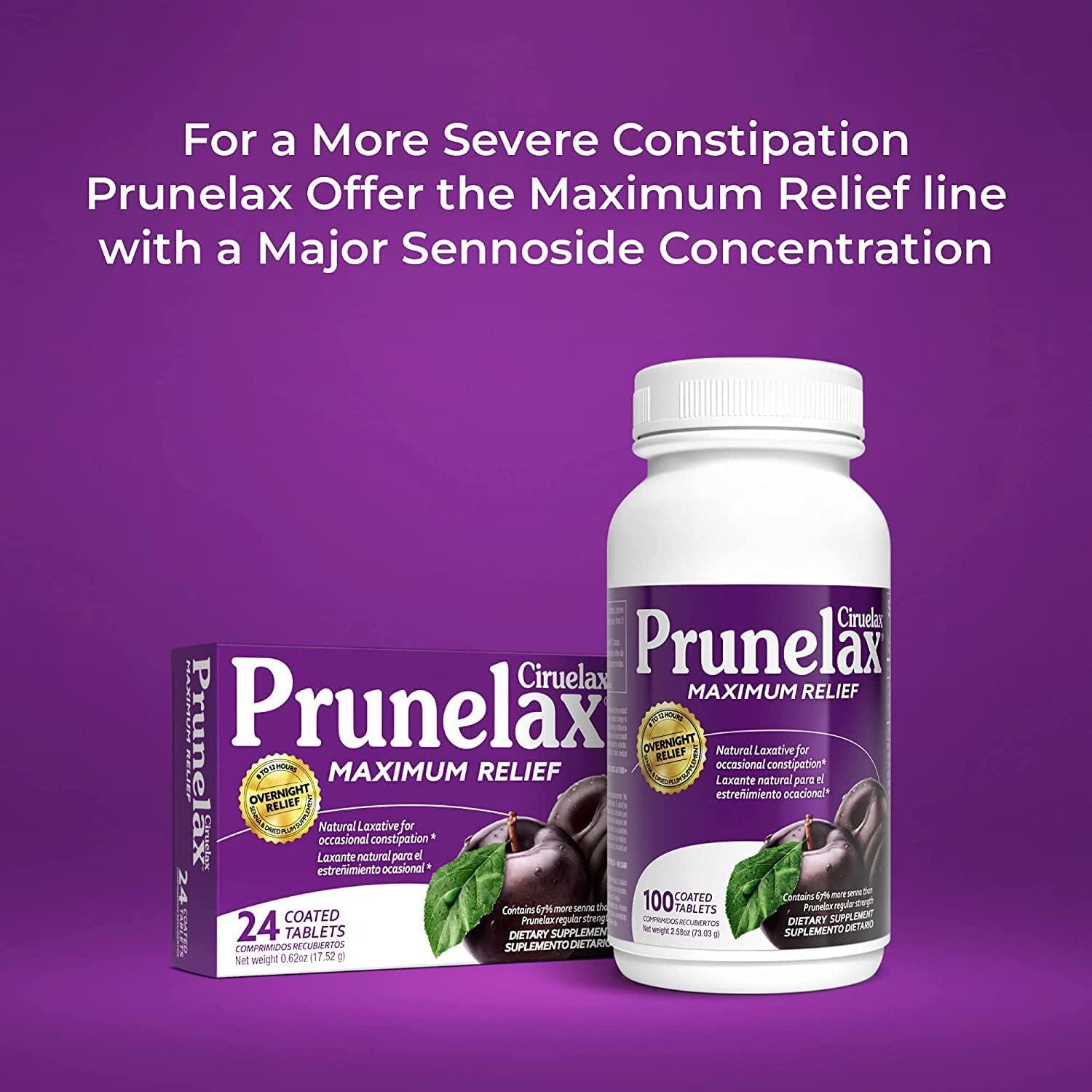 Prunelax Ciruelax Laxative Tablets 24 ea - Pack of 2 | Fast-Acting ...