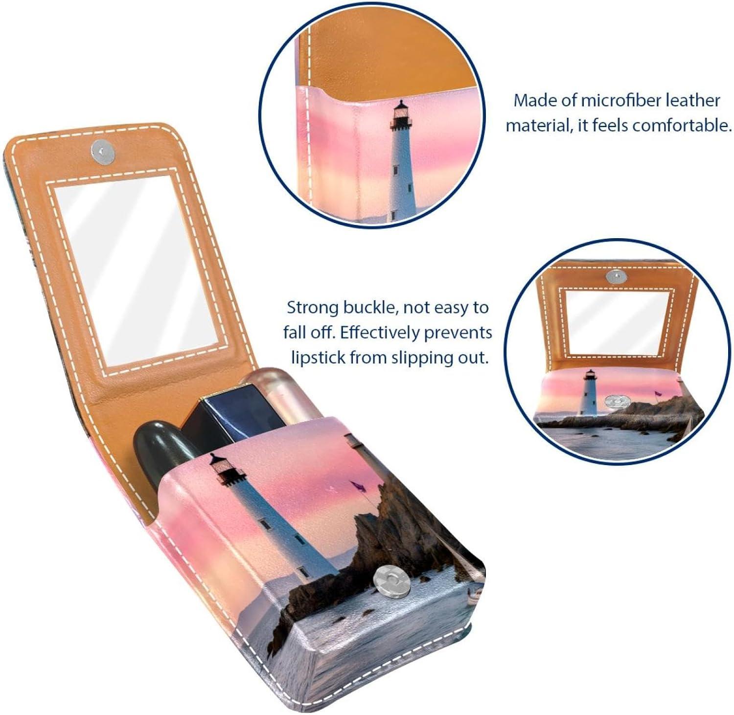 Travel Lipstick Organizer Case | Portable Makeup Bag with Mirror ...