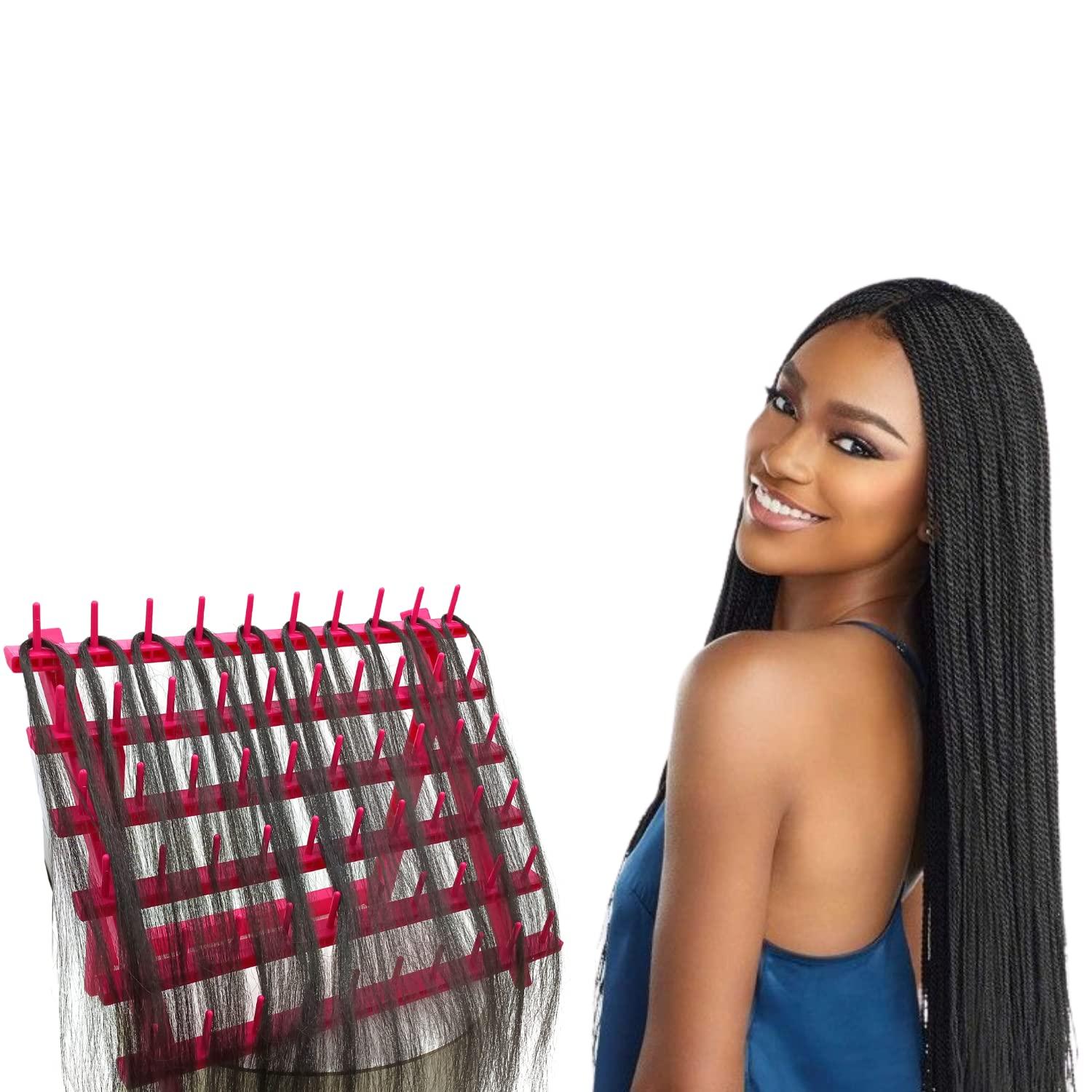 Braiding Hair Rack - Hair Braiding Rack with 60 Pegs Standing Hair ...