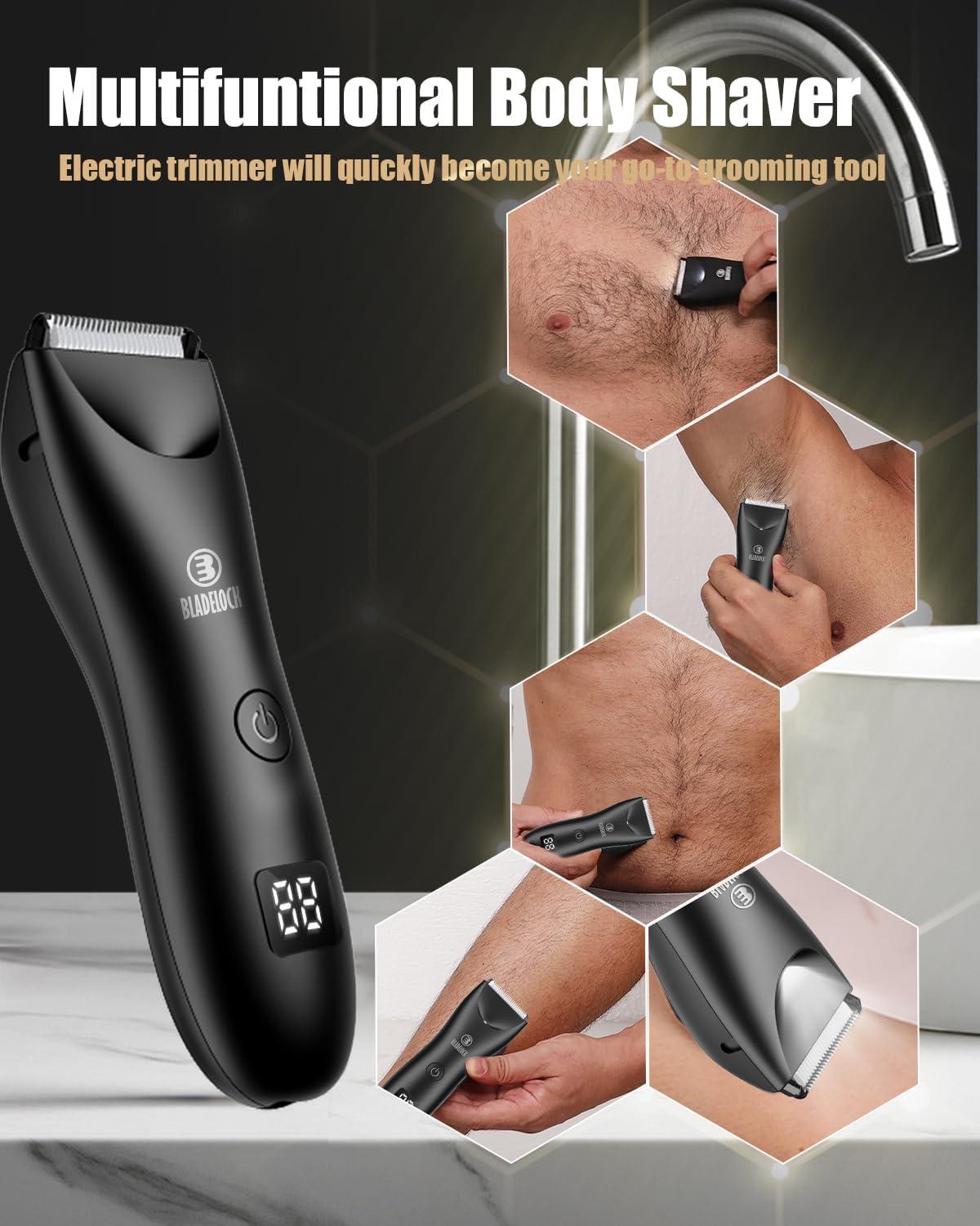 ENSSU Men's Body Hair Trimmer with Light | No Nicks Ball Trimmer ...