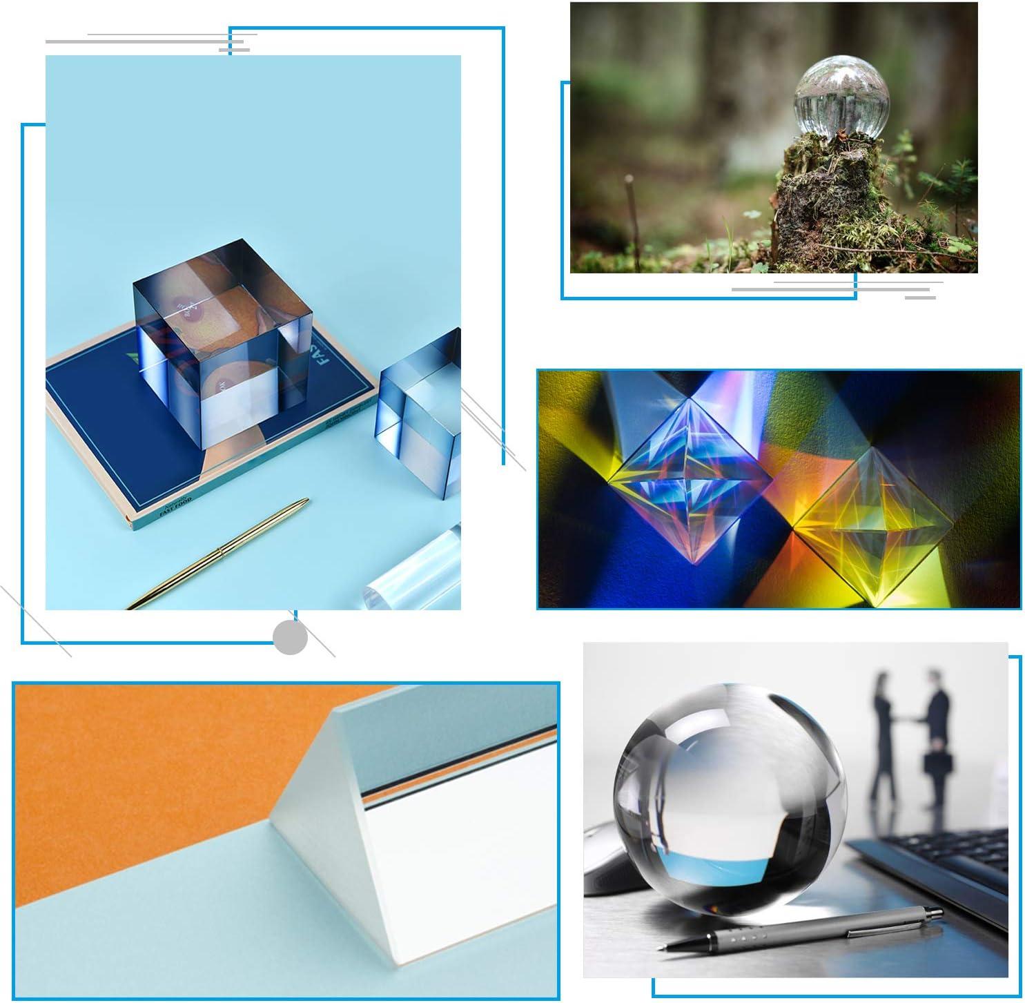 MerryNine 4 Pack Crystal Photography Kits - Lens Ball, Cube, Prism ...