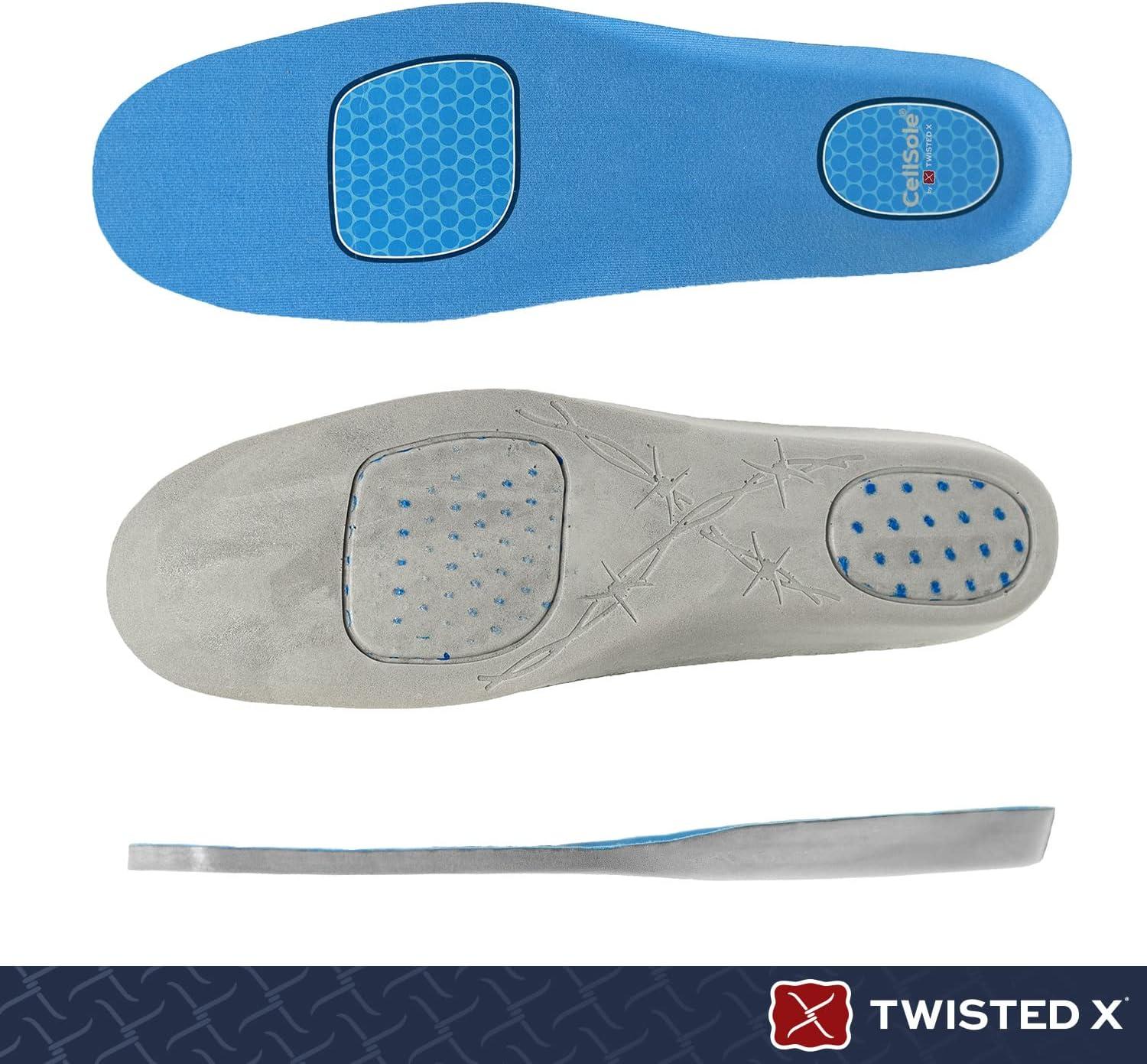 Twisted X Men's Cellsole Regular Round Toe Shoe Inserts for All Day ...