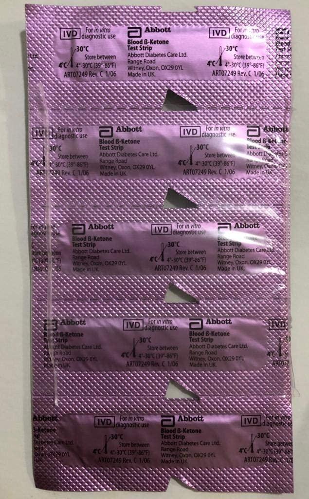 Precision Xtra Blood Ketone Test Strips - 20 Count Unboxed & Sealed ...