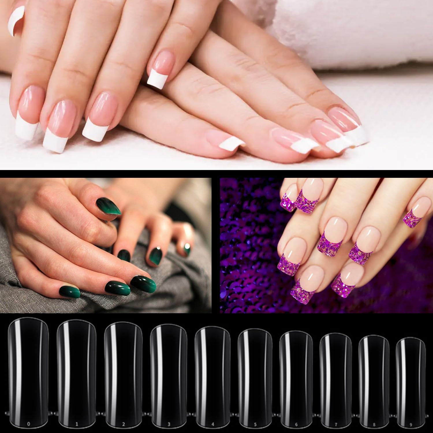 False Nails Nail Tips Fake Nails with Glue Kiss False Nail Extensions ...