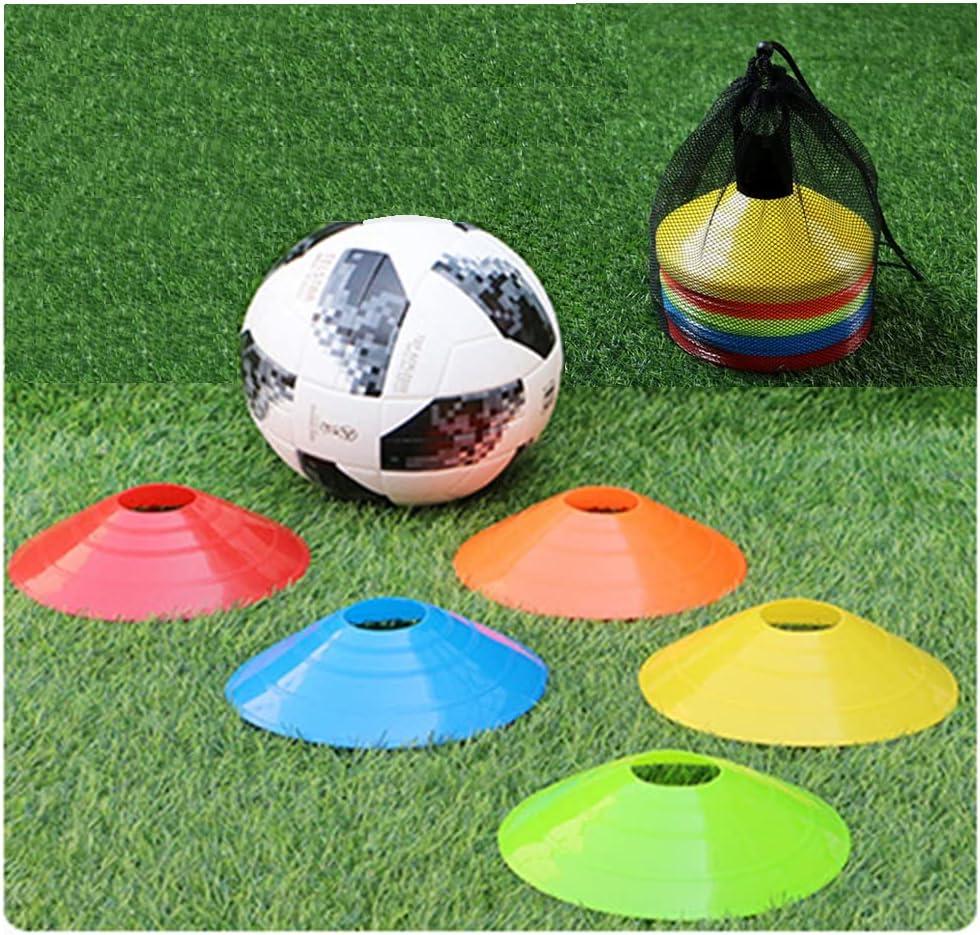 ANSLYQA Set of 50 Soccer Cones with Carry Bag - Agility Training Discs for Football, Basketball ...